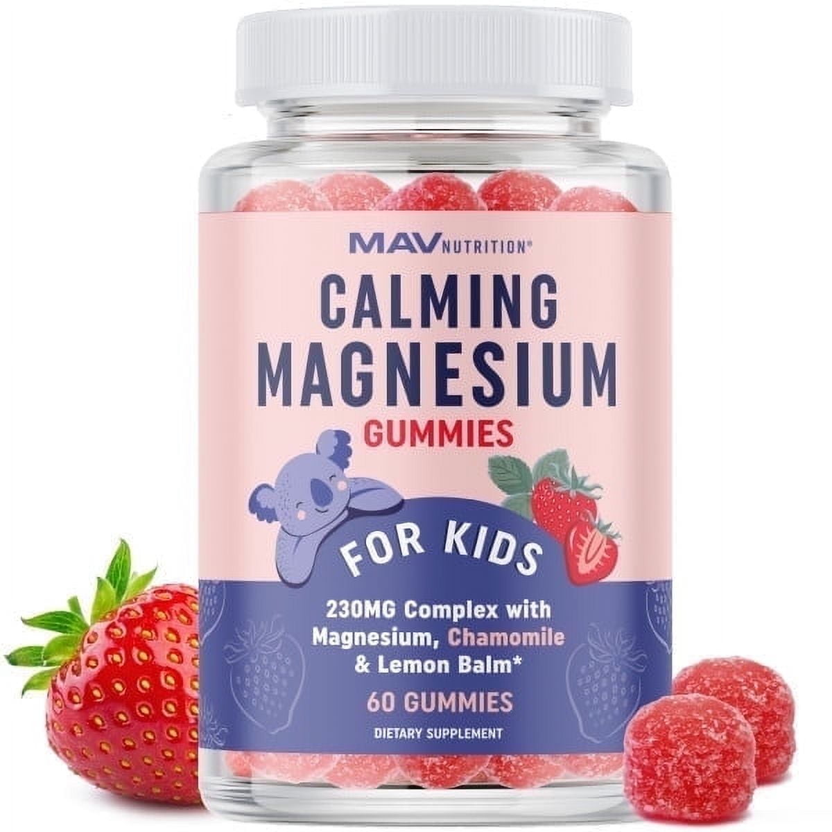 MAV Nutrition Magnesium Calming Gummies for Kids | Mixed Berry ...