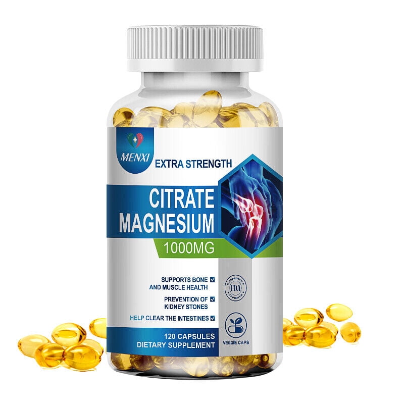 Magnesium Citrate 1000mg Capsules Super Strong Effective Vegan Capsules ...