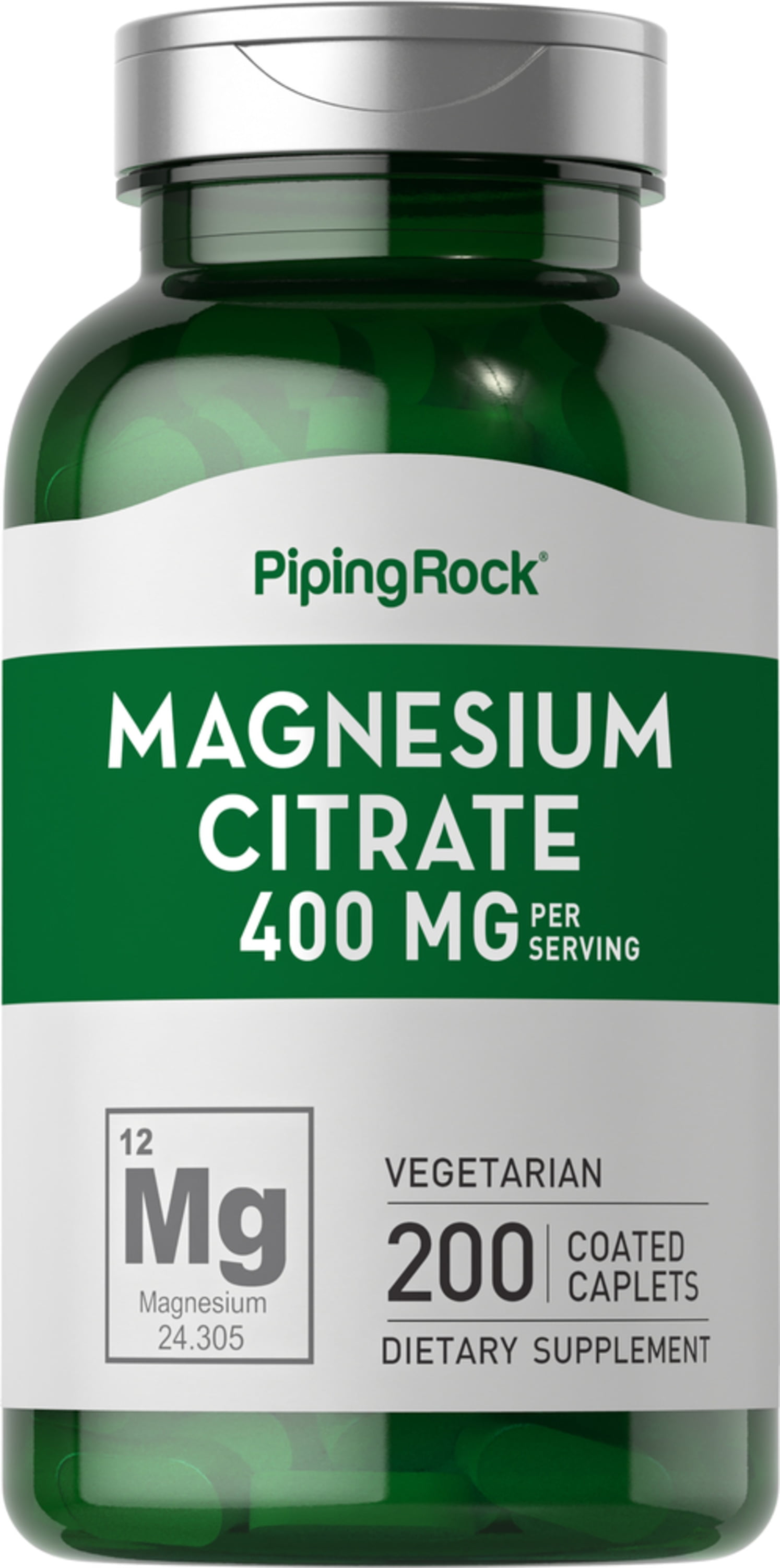 Magnesium Citrate | 200 mg | 200 Caplets for Men and Women | by Piping ...