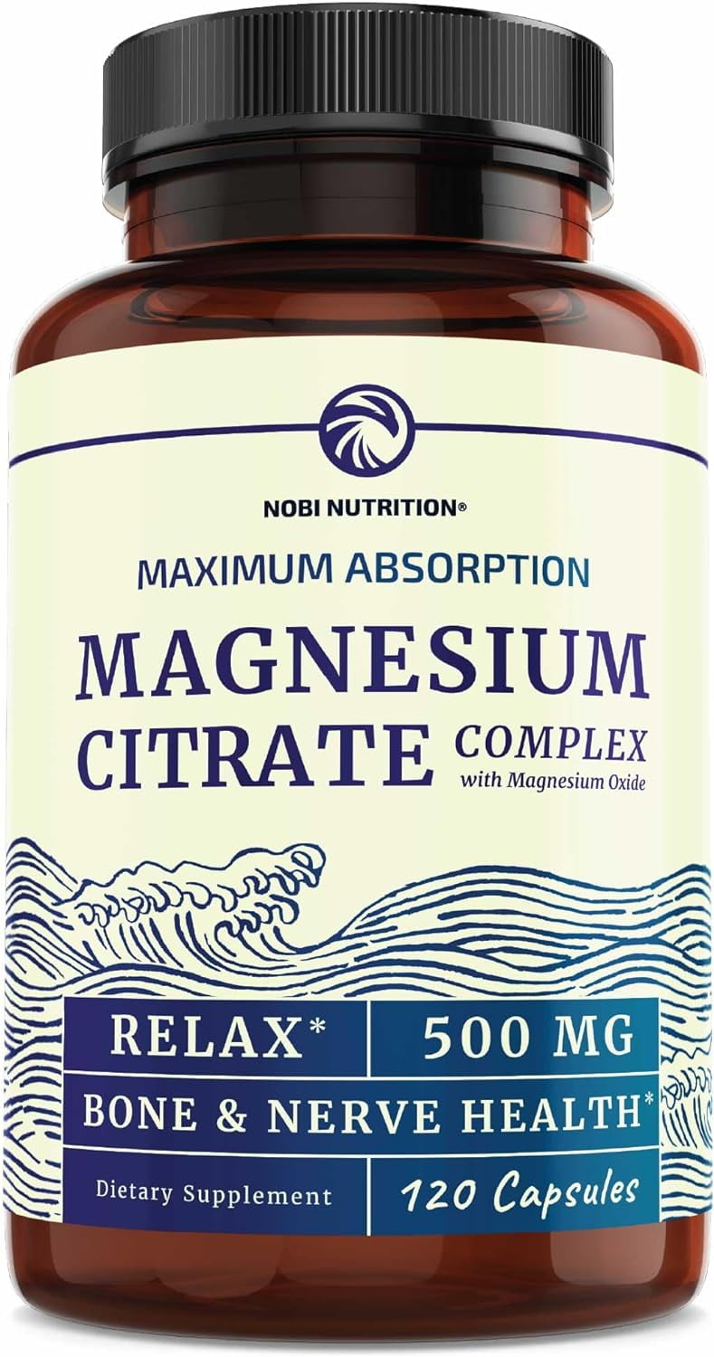 Nobi Nutrition Magnesium Citrate Complex | 500 mg | High Absorption ...