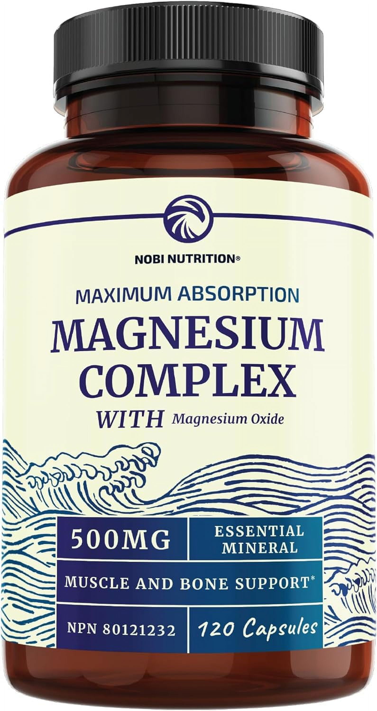 Magnesium Citrate Complex | 500 MG | High Absorption Formula | Calm ...