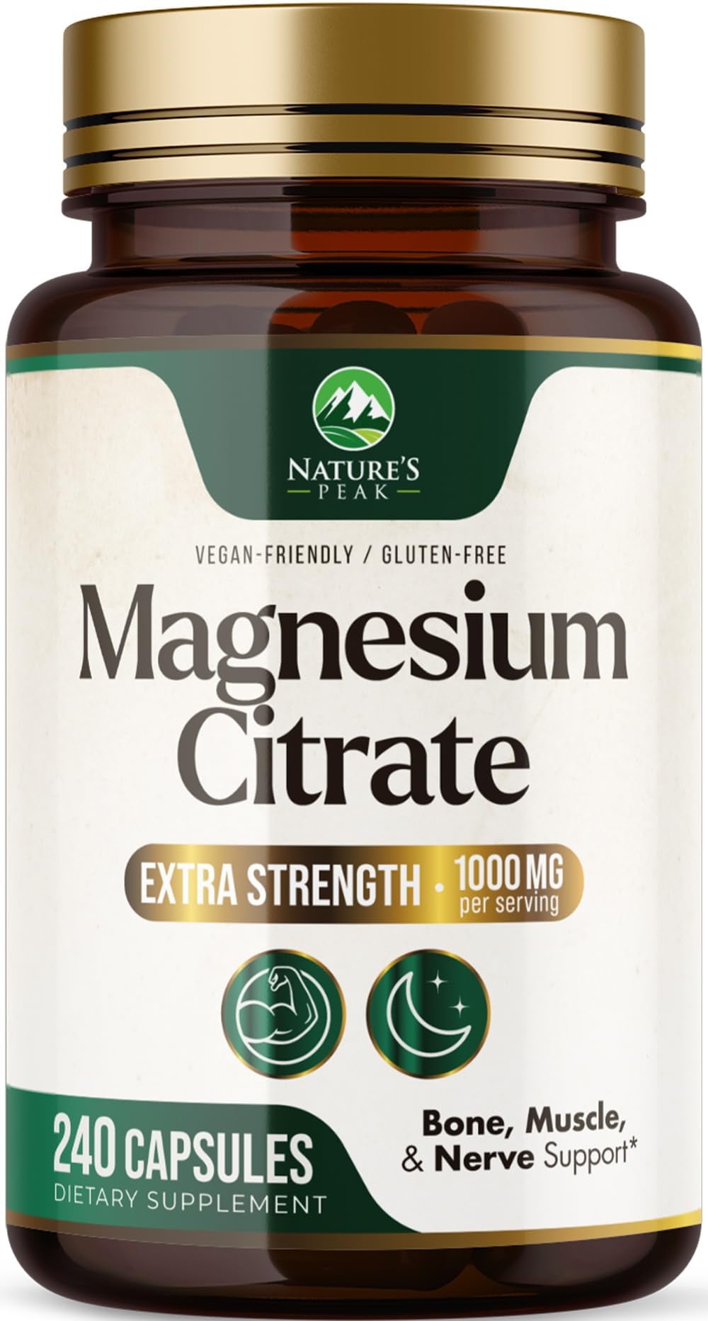 Magnesium Citrate Extra Strength 1000 mg - High Absorption Magnesium ...