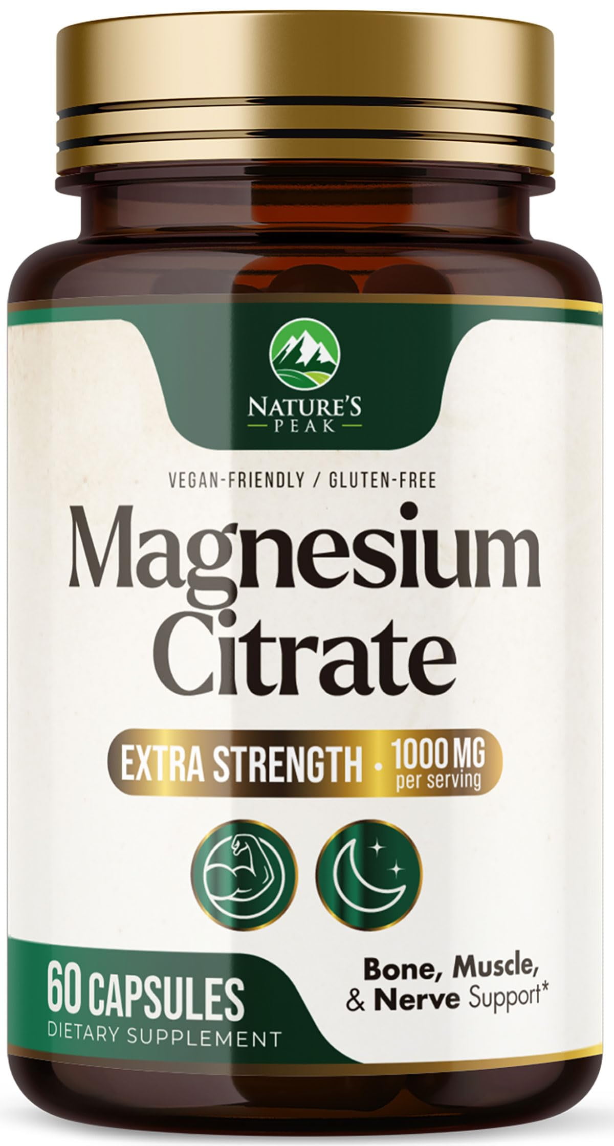 Nature's Nutrition Magnesium Citrate 1000mg - High Absorption, Muscle ...