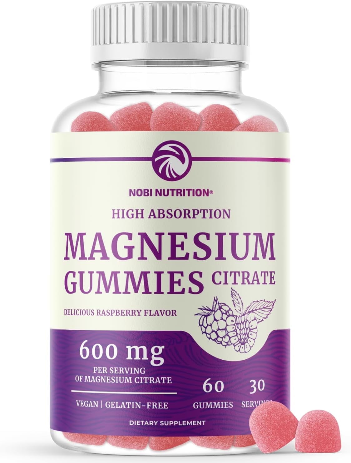 Magnesium Citrate Gummies | 600mg | High Absorption Magnesium for Calm ...