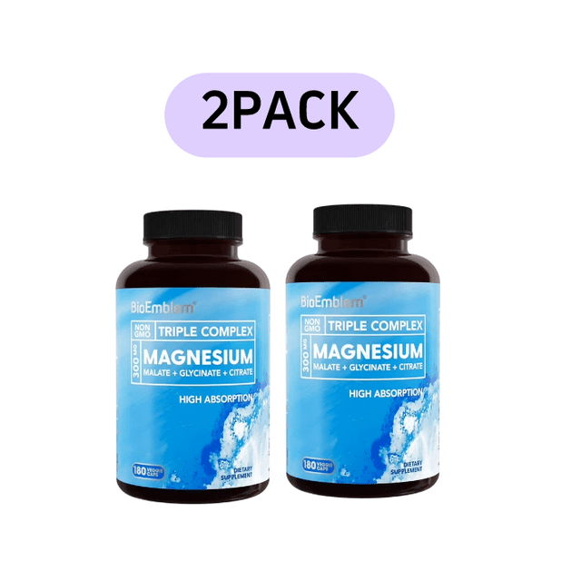 Magnesium Complex: 300mg Glycinate, Malate & Citrate for Nerve & Muscle ...