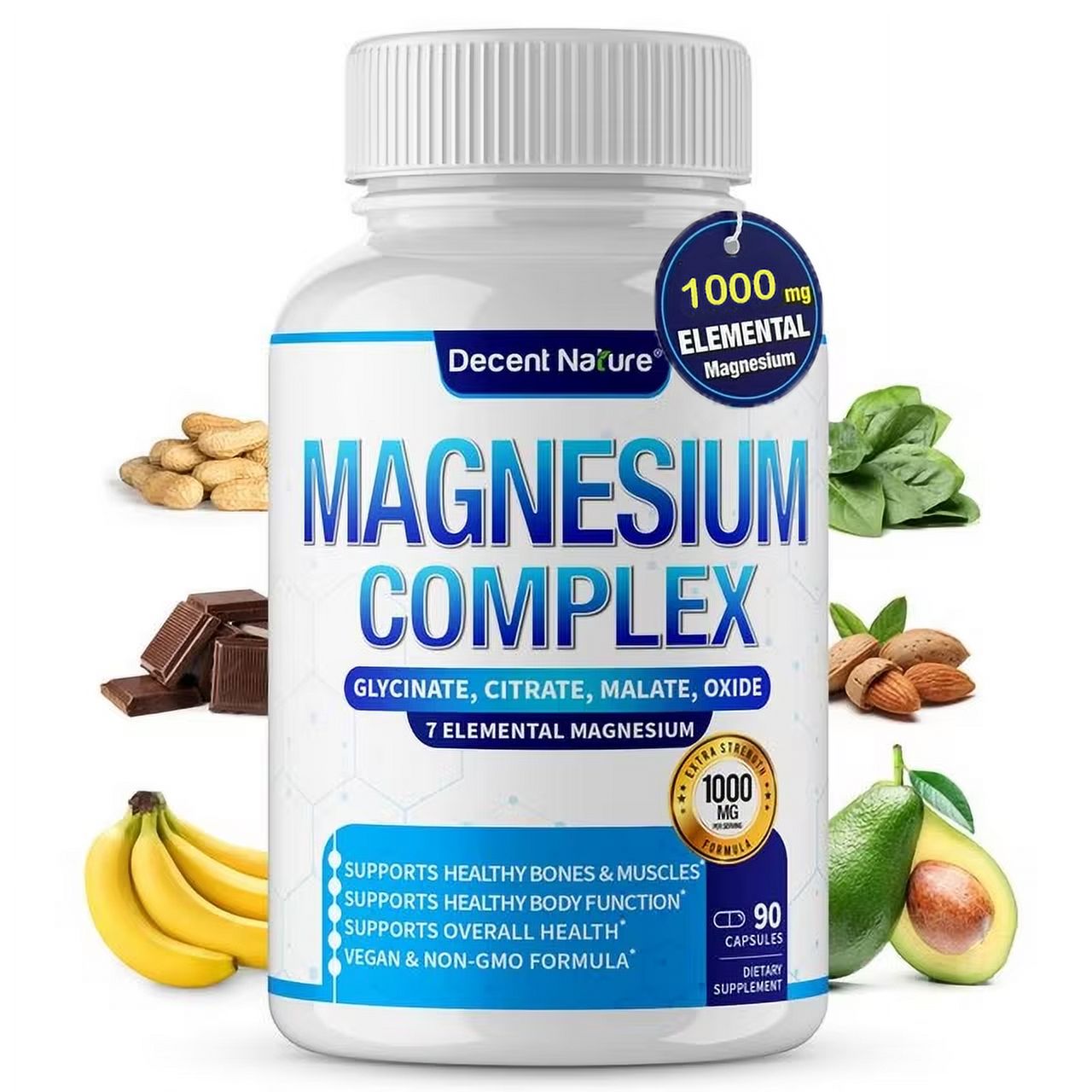 Magnesium Complex 7 Elemental Magnesium 1000mg Glycinate Citrate Magnesium Complex 7 Elemental Magnesium 1000mg Glycinate Citrate