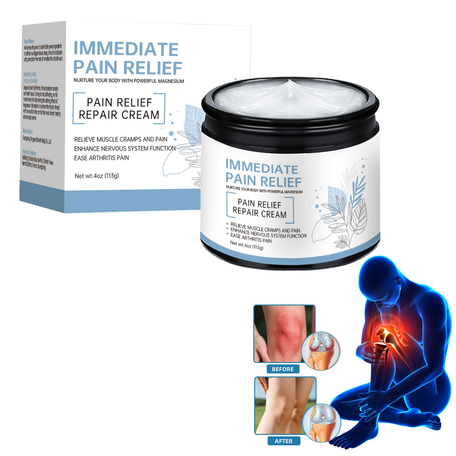 Magnesium Cream 2025 New Joint&Muscle Pain Soothing Cream for Joint ...