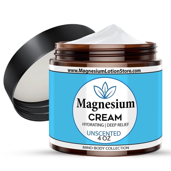Magnesium Lotion, Unscented Magnesium Cream for Pain, Cramps, Sleep ...