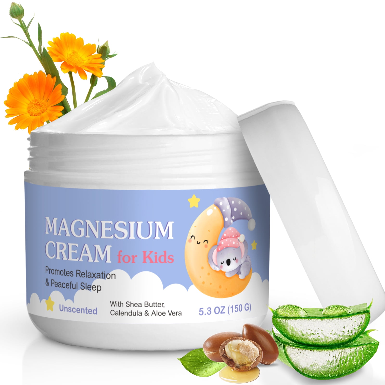 Magnesium Cream for Kids - Soothing Relief & Relaxation with Calendula ...