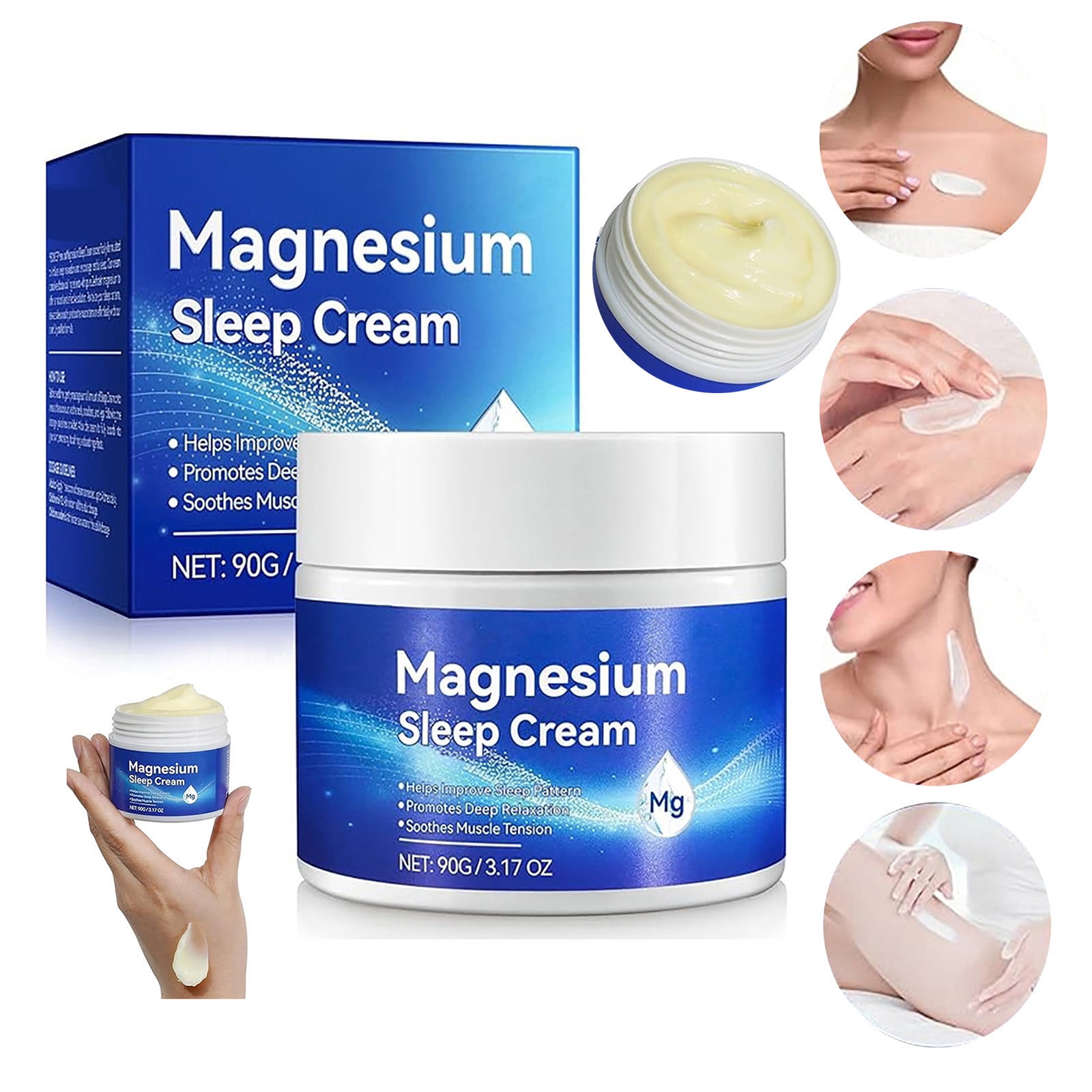 Magnesium Cream for Sleep 3.17 Oz, Topical Magnesium Cream â Safe and ...
