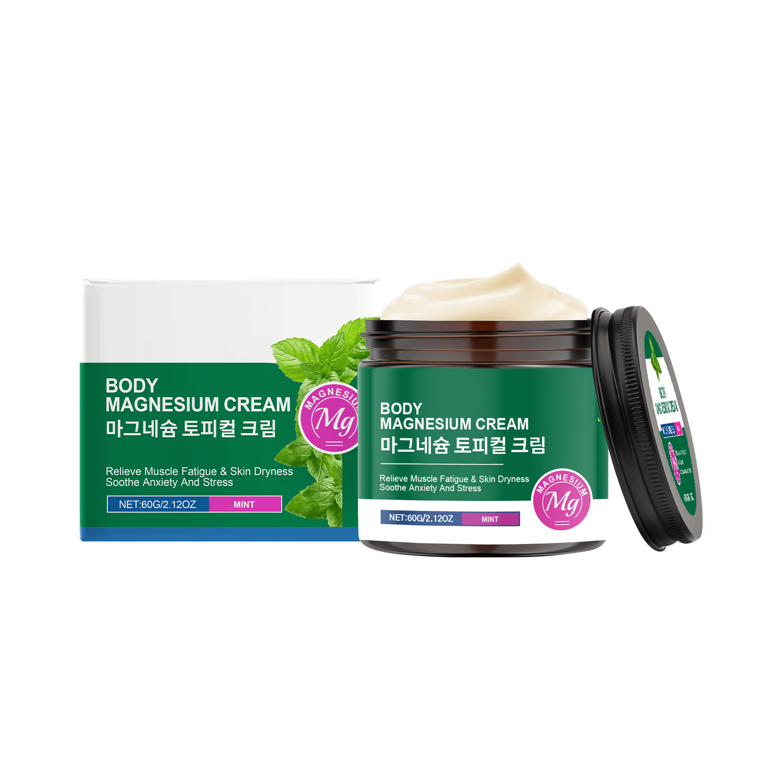 Magnesium Energy Care Cream Mint Soothing Long-lasting Moisturizing ...