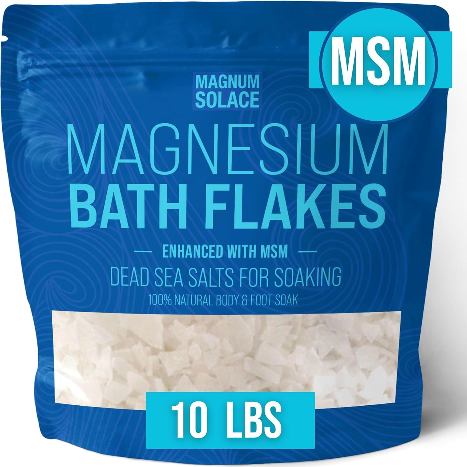 Magnesium Flakes with MSM - Magnesium Chloride Flakes - Dead Sea Salts ...