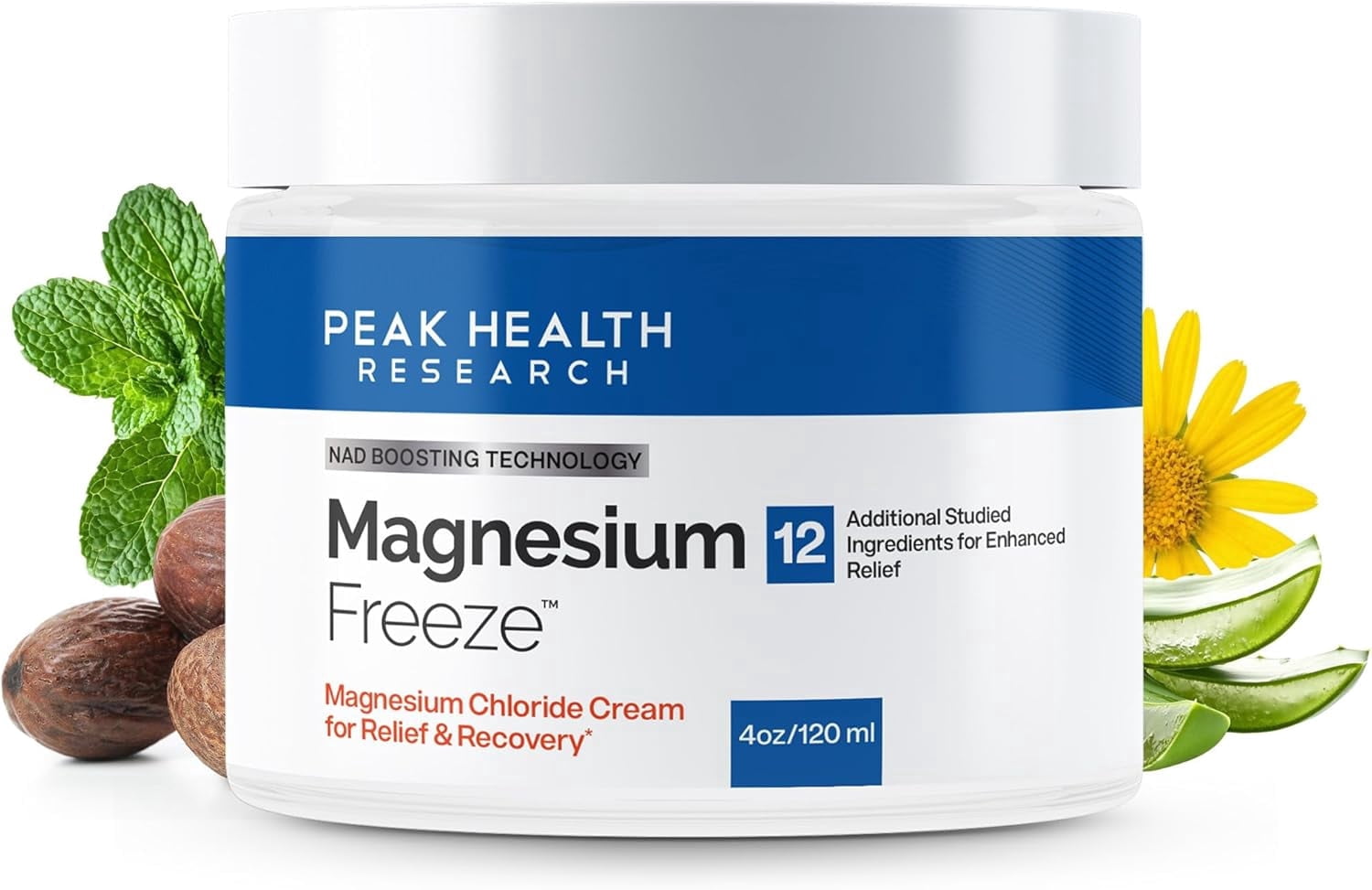 Magnesium Freeze Topical Magnesium Chloride Cream for Joints, Low Back ...