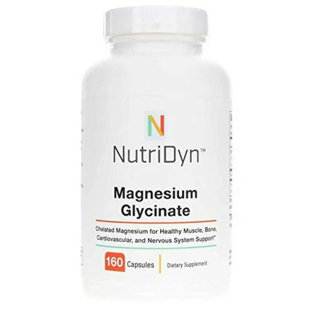 Magnesium Glycinate 160 Capsules Nutri-Dyn, nutridyn, Supporting Bone Health, Heart Health ...