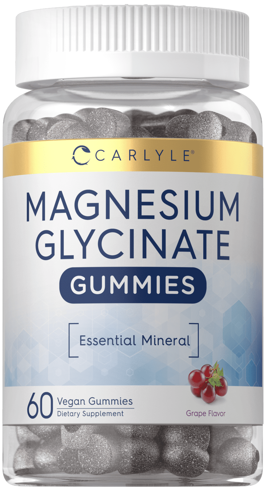 Magnesium Glycinate Gummies | 60 Count | Grape Flavor | For Men and ...