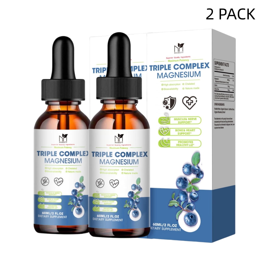 Magnesium Glycinate Liquid Drops Triple Magnesium Complex Supplement ...