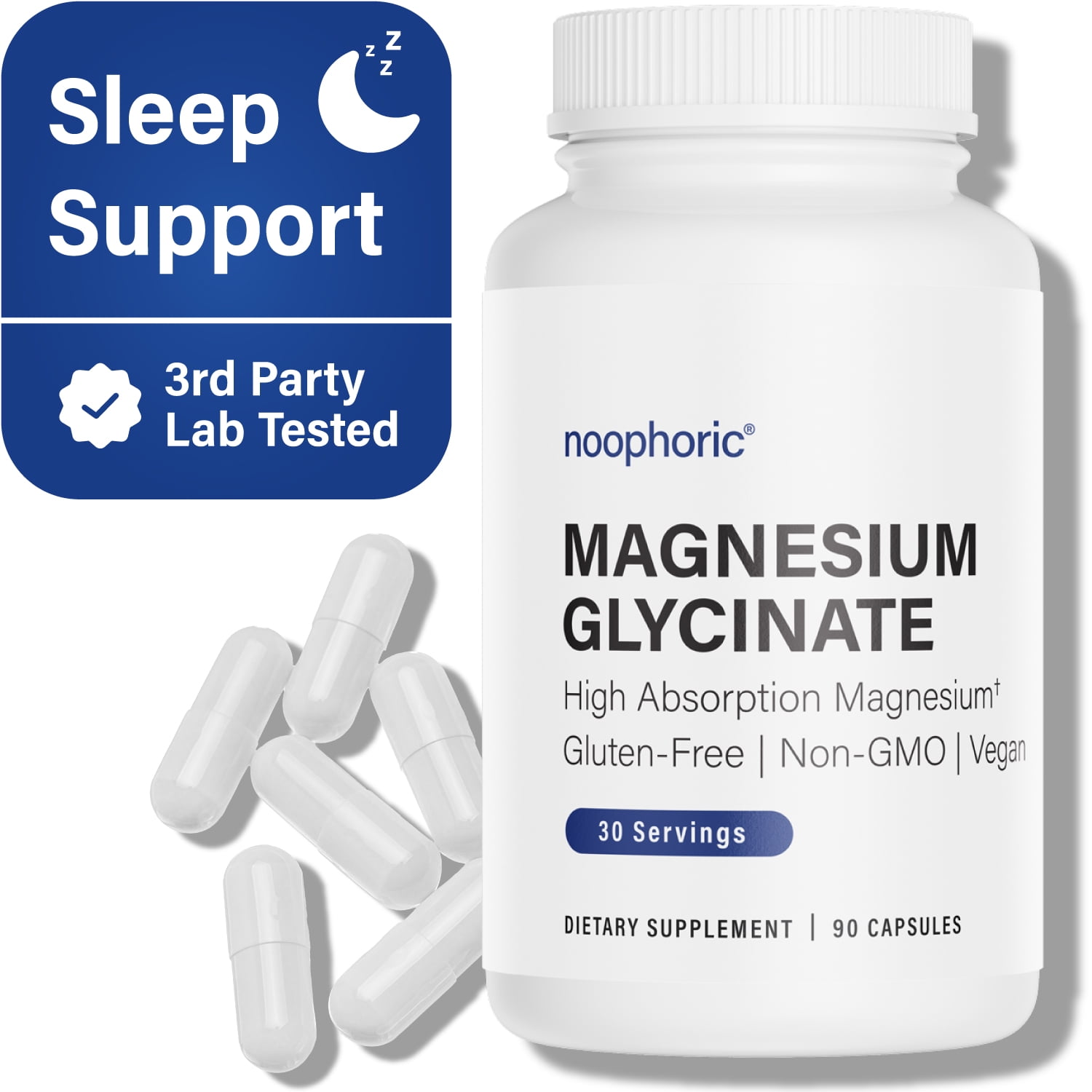 Magnesium Glycinate Sleep Aid Supplement - High Absorption 275mg ...