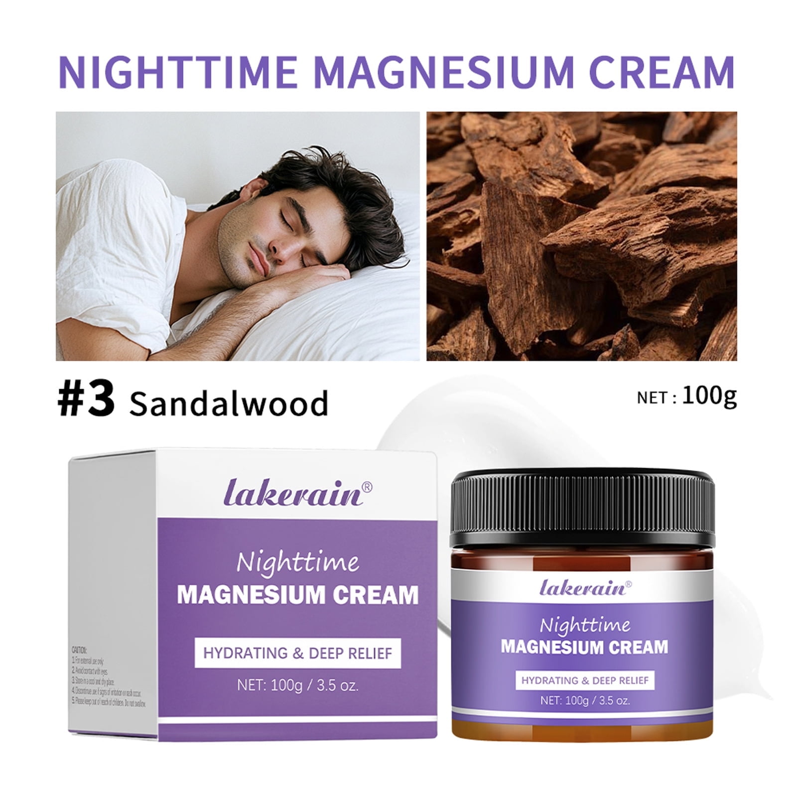 Magnesium Lotion – Nighttime Magnesium Cream – Apply to Legs, Arms or ...