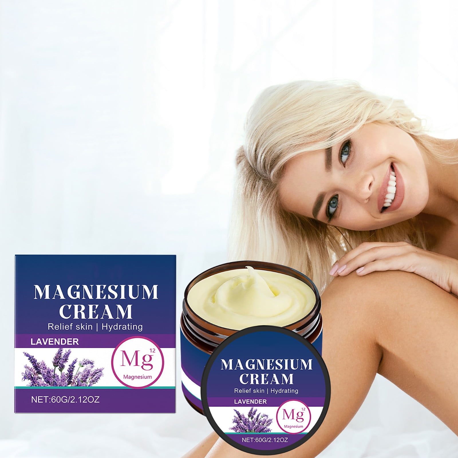 Magnesium Lotion, Topical Magnesium Cream For Sleep, Leg Cramps & Pain ...