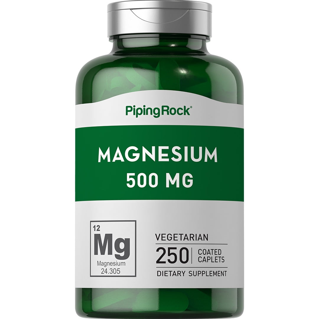 Piping Rock Magnesium Oxide 500 mg | 250 Coated Caplets | Essential ...