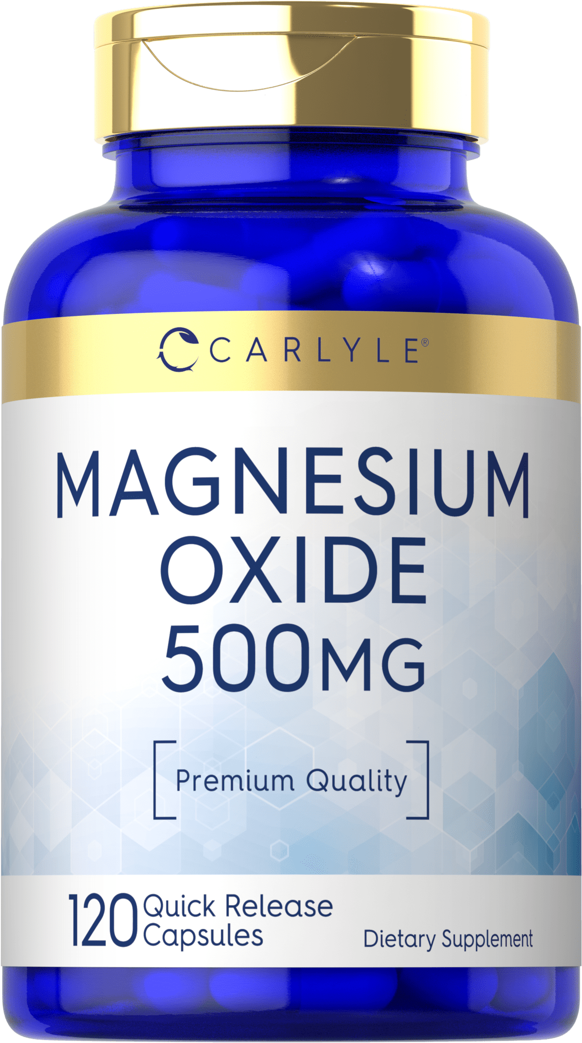 Magnesium Oxide 500mg | 120 Quick Release Capsules | Non-GMO and Gluten ...