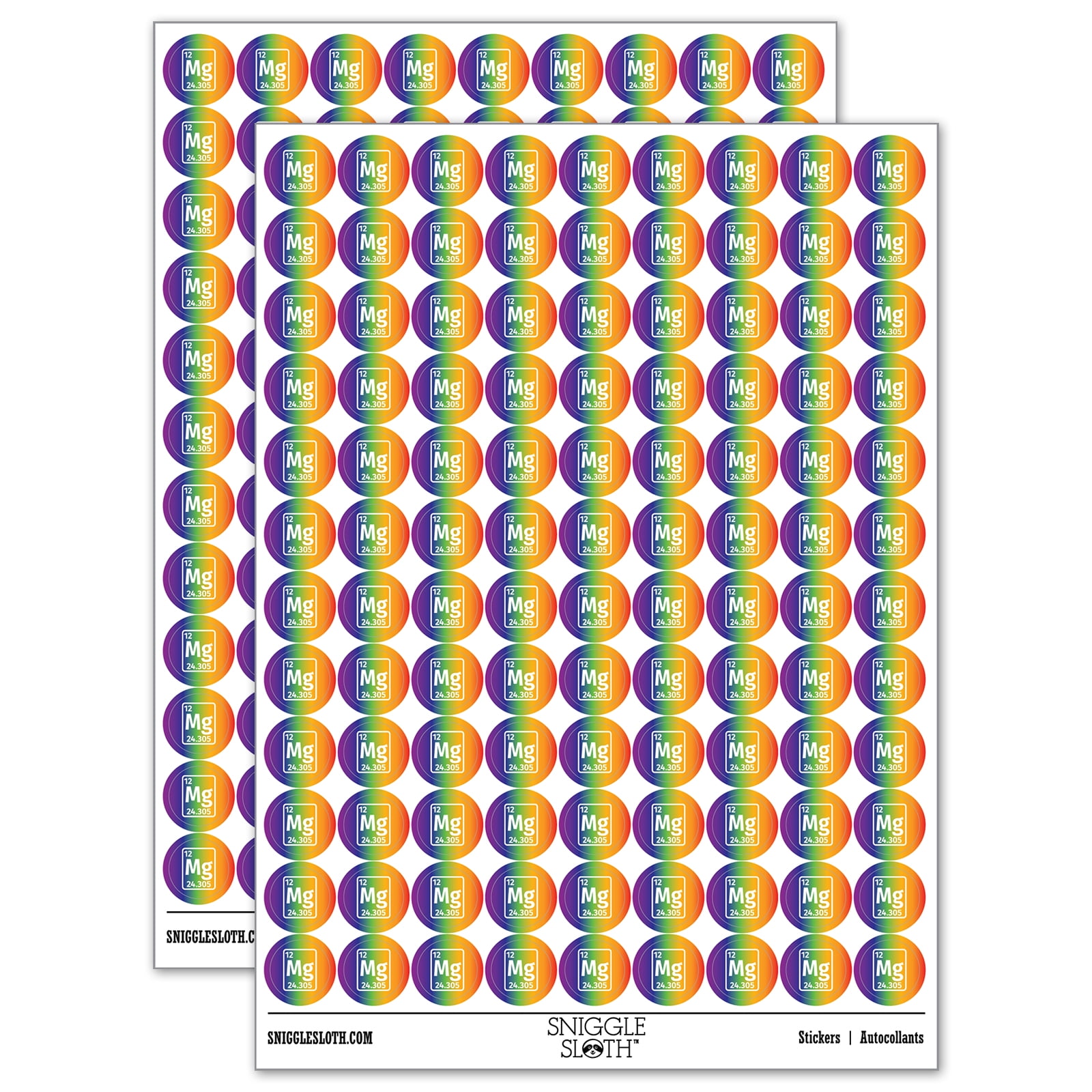 Magnesium Periodic Table of Elements Science Chemistry Round Sticker ...