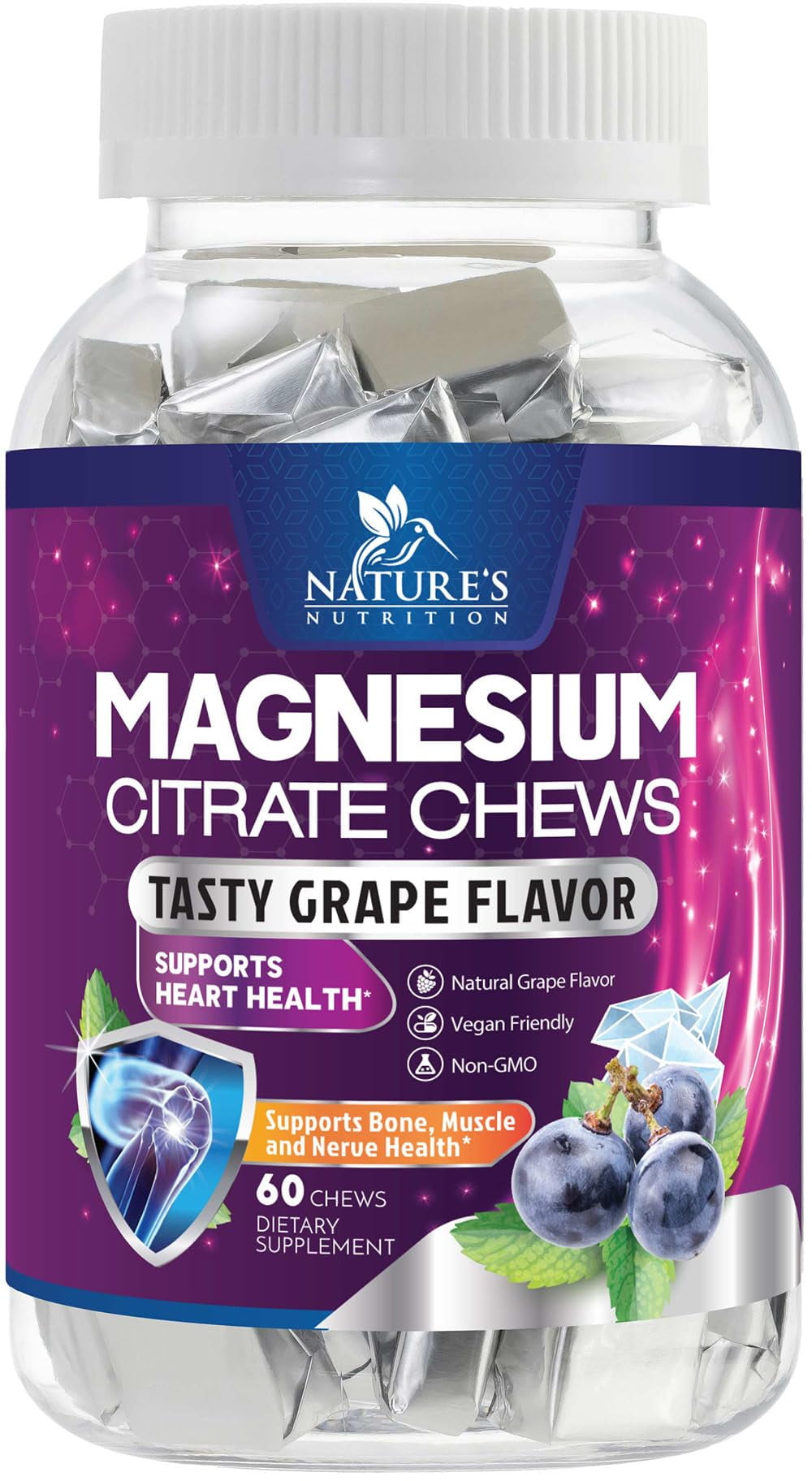 Magnesium Gummies Supplement with High Absorption Magnesium Citrate ...