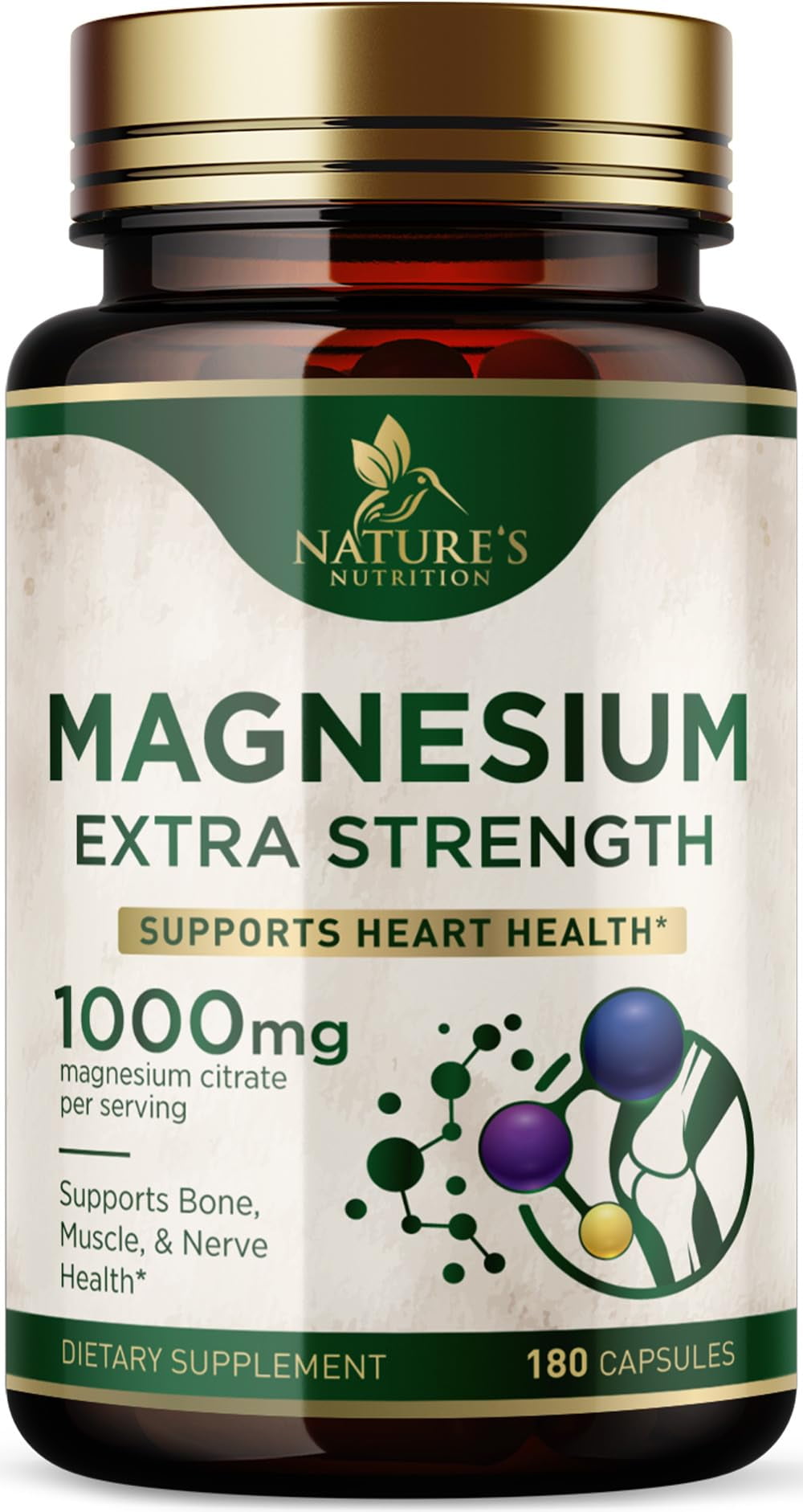 Magnesium Mineral Supplement 1000 mg - High Potency Magnesium Citrate ...