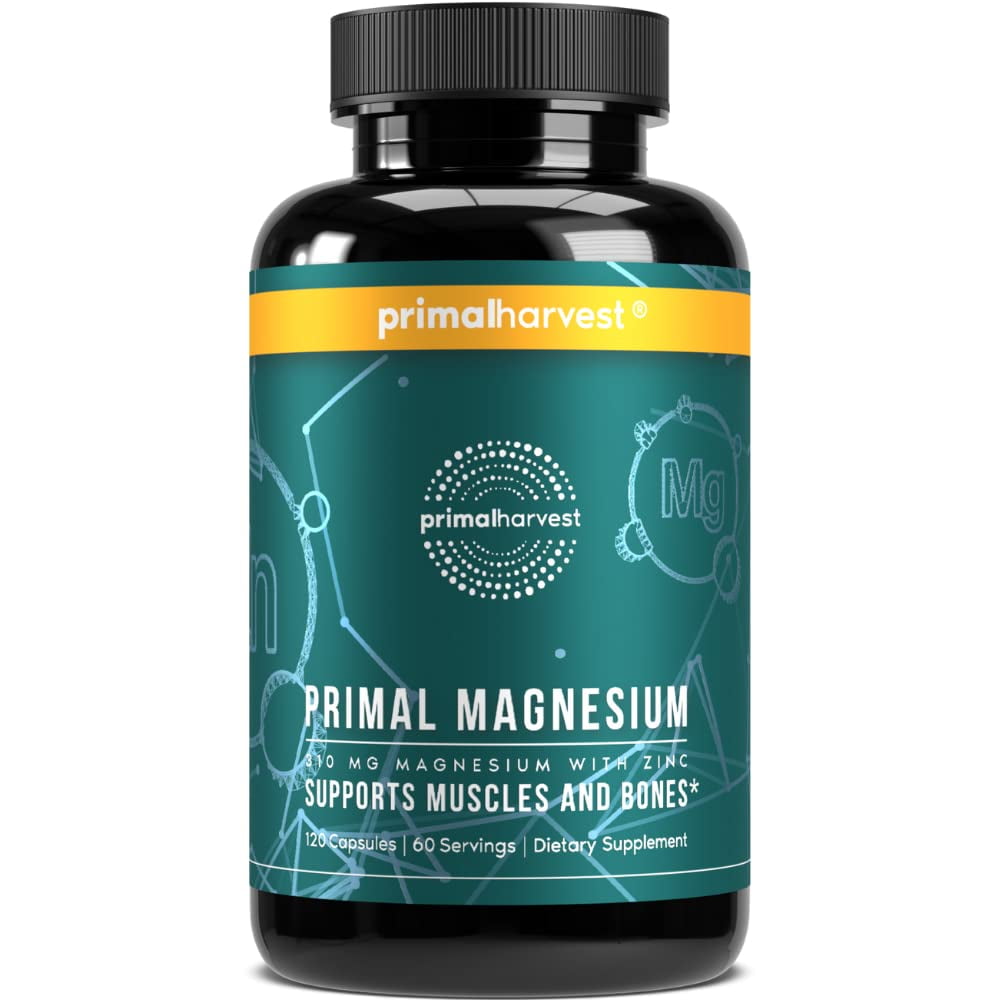 Magnesium Supplement Complex 310mg by Primal Harvest with Magnesium ...