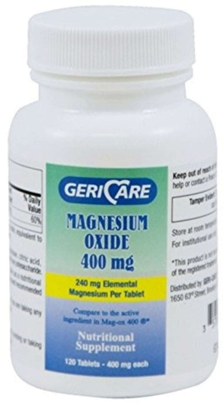Magnesium Supplement GeriCare 400 mg Strength Tablet 120 per Bottle ...