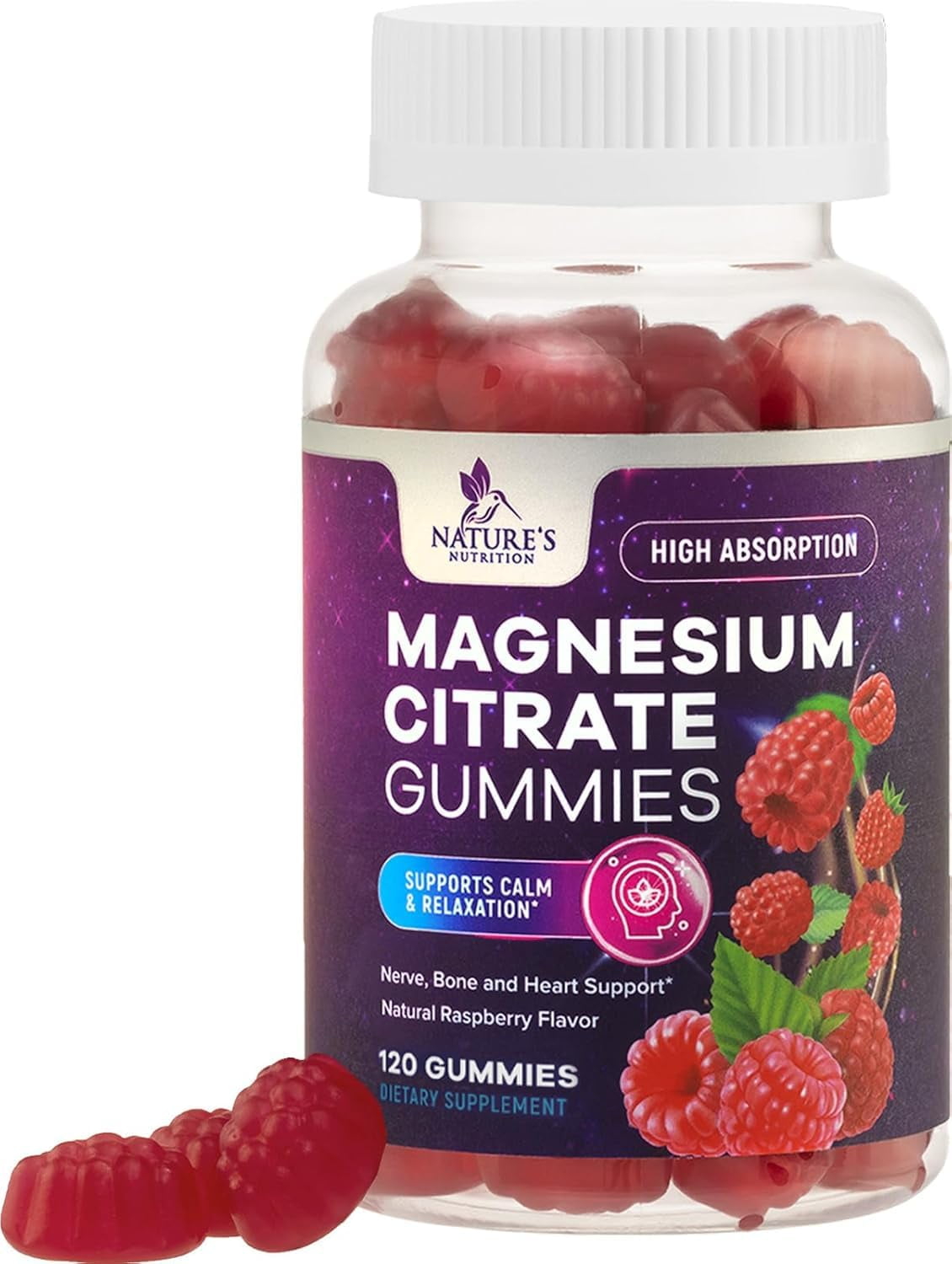 Nature's Calm Magnesium Citrate Supplement - Mag Gummies for Bone ...