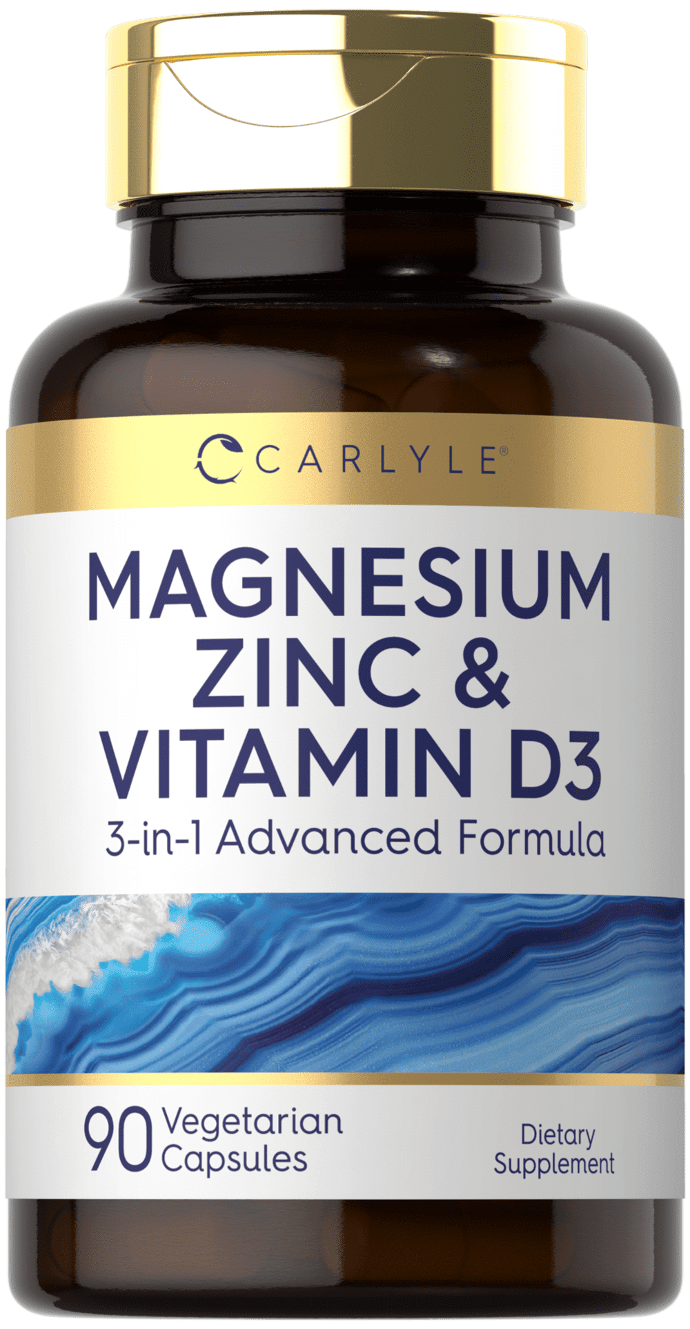 Magnesium Zinc and Vitamin D3 | 90 Capsules | 3-in-1 Advanced Formula ...