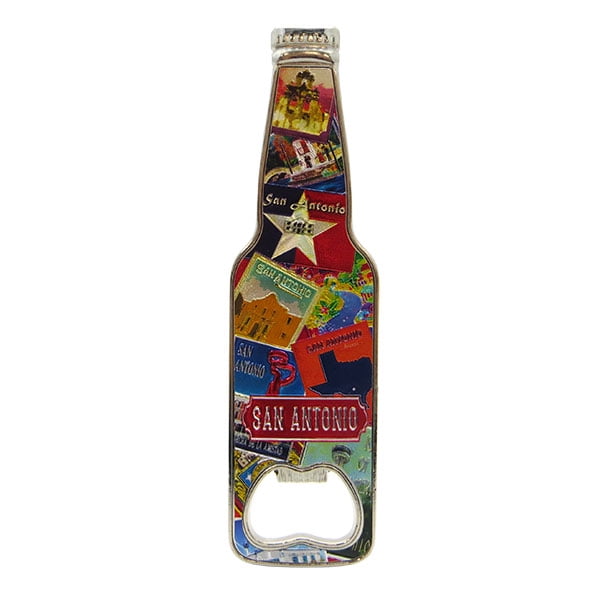 Magnet Btle Shaped Opener San Antonio Retro Posters - Walmart.com
