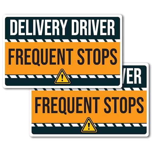 Magnet Me Up Caution Frequent Stops Delivery Driver Magnet Decal, 2PK ...