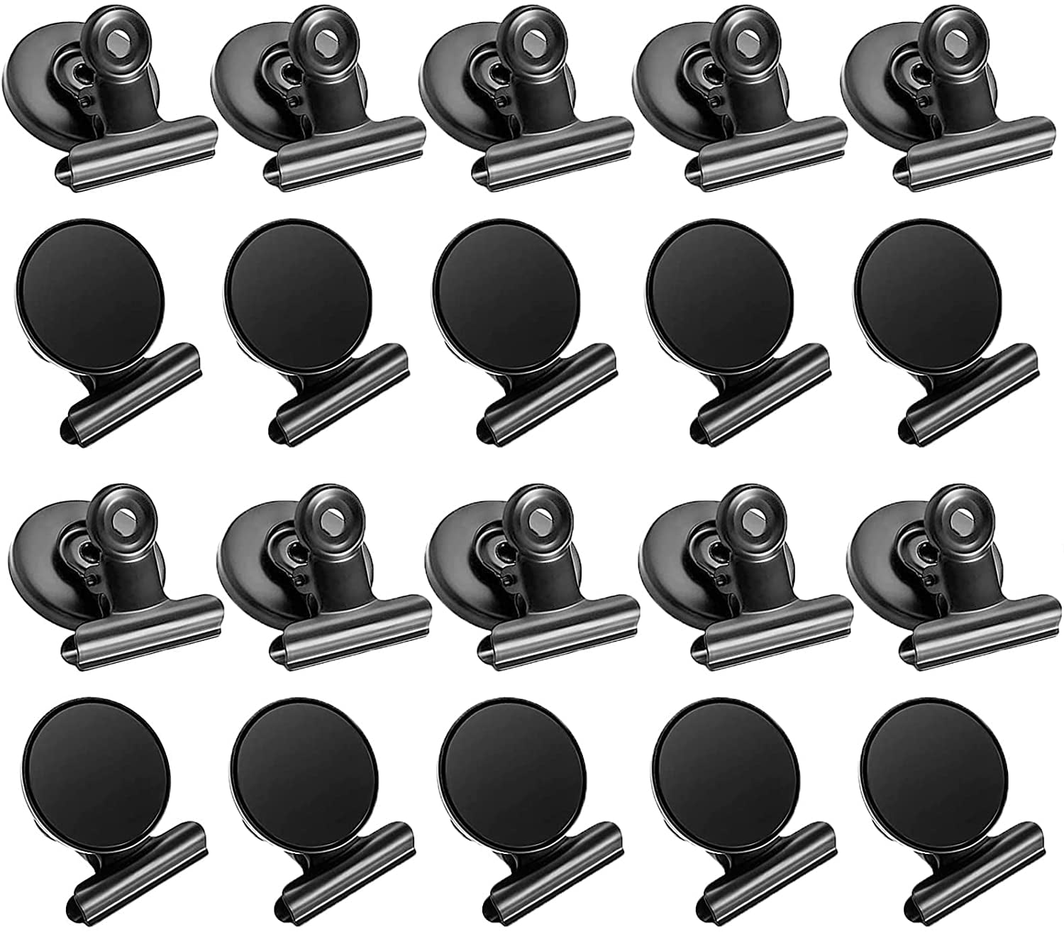 Magnet Clips 20 Pack, Heavy Duty Refrigerator Magnets 31mm Black for ...