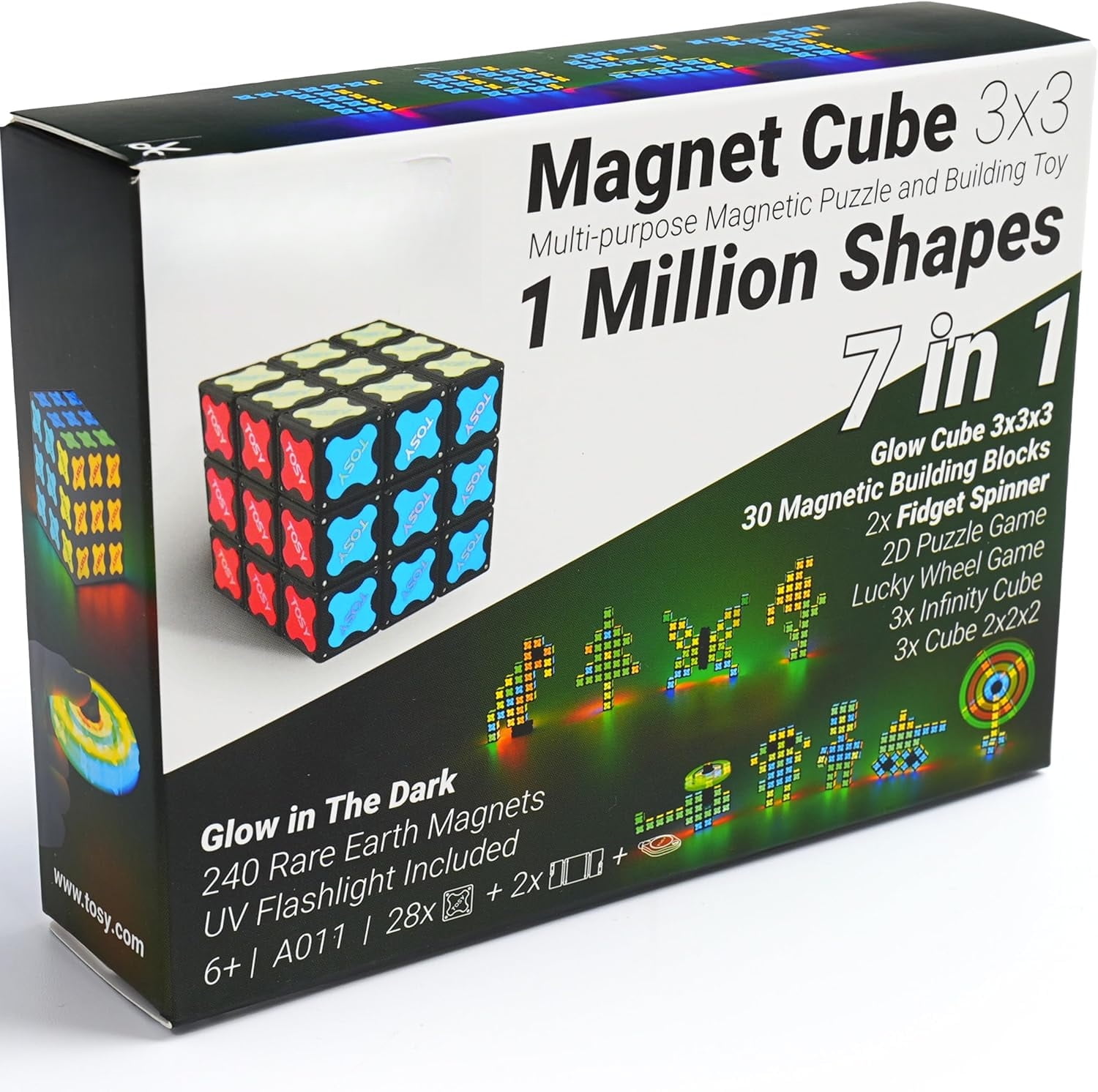 Magnet Cube 3x3 - 240 Magnets, 30 Blocks, Easter Basket Stuffers ...