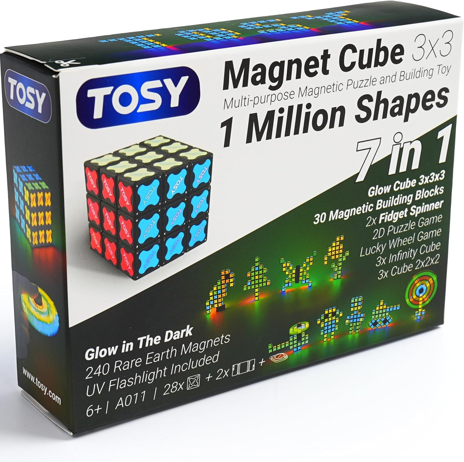 Magnet Cube 3x3-240 Magnets, 30 Blocks, for Mom/Her/Wife, 7in1 Toy: Puzzle Cube Game, Creative ...