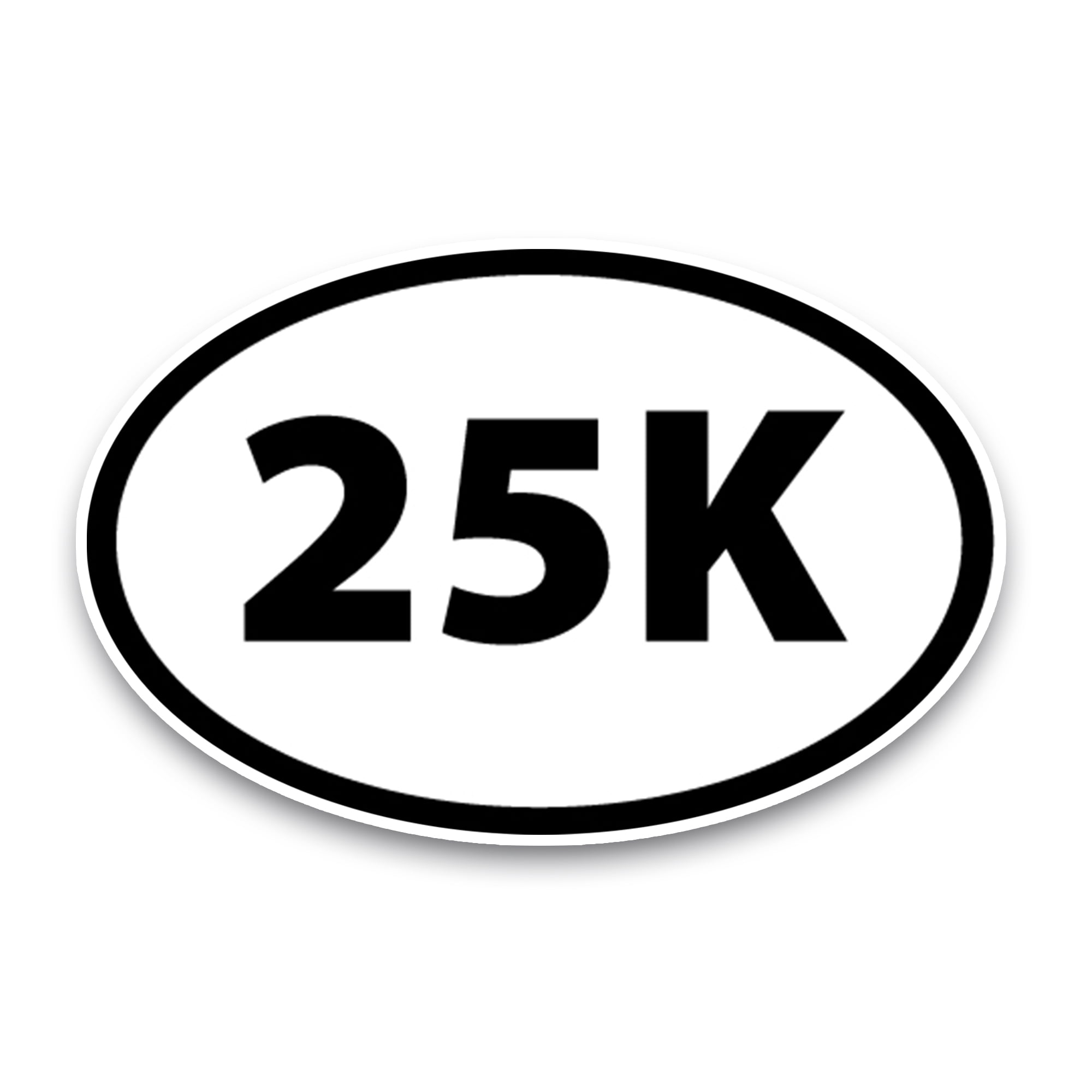 Magnet Me Up 25K Marathon Black Oval Magnet Decal, 4x6 In, Vinyl ...