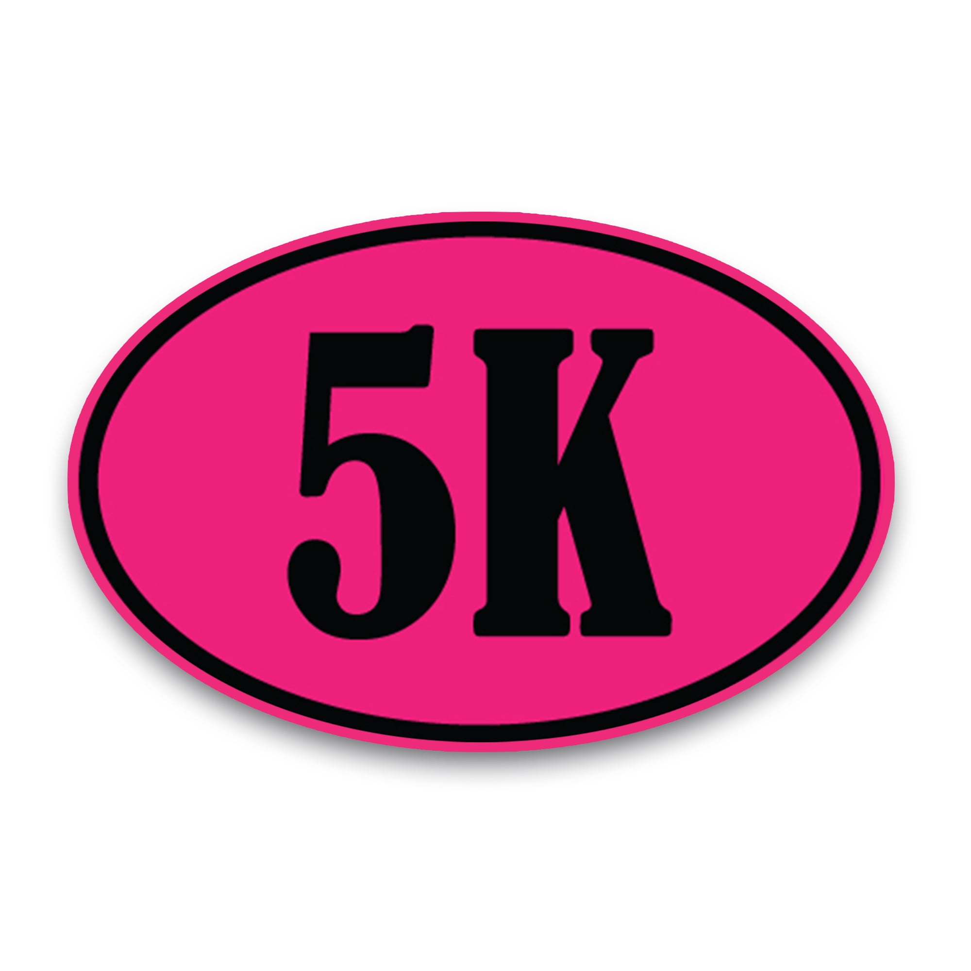 Magnet Me Up 5K Marathon Pink and Black Oval Magnet Decal, 4x6 In ...