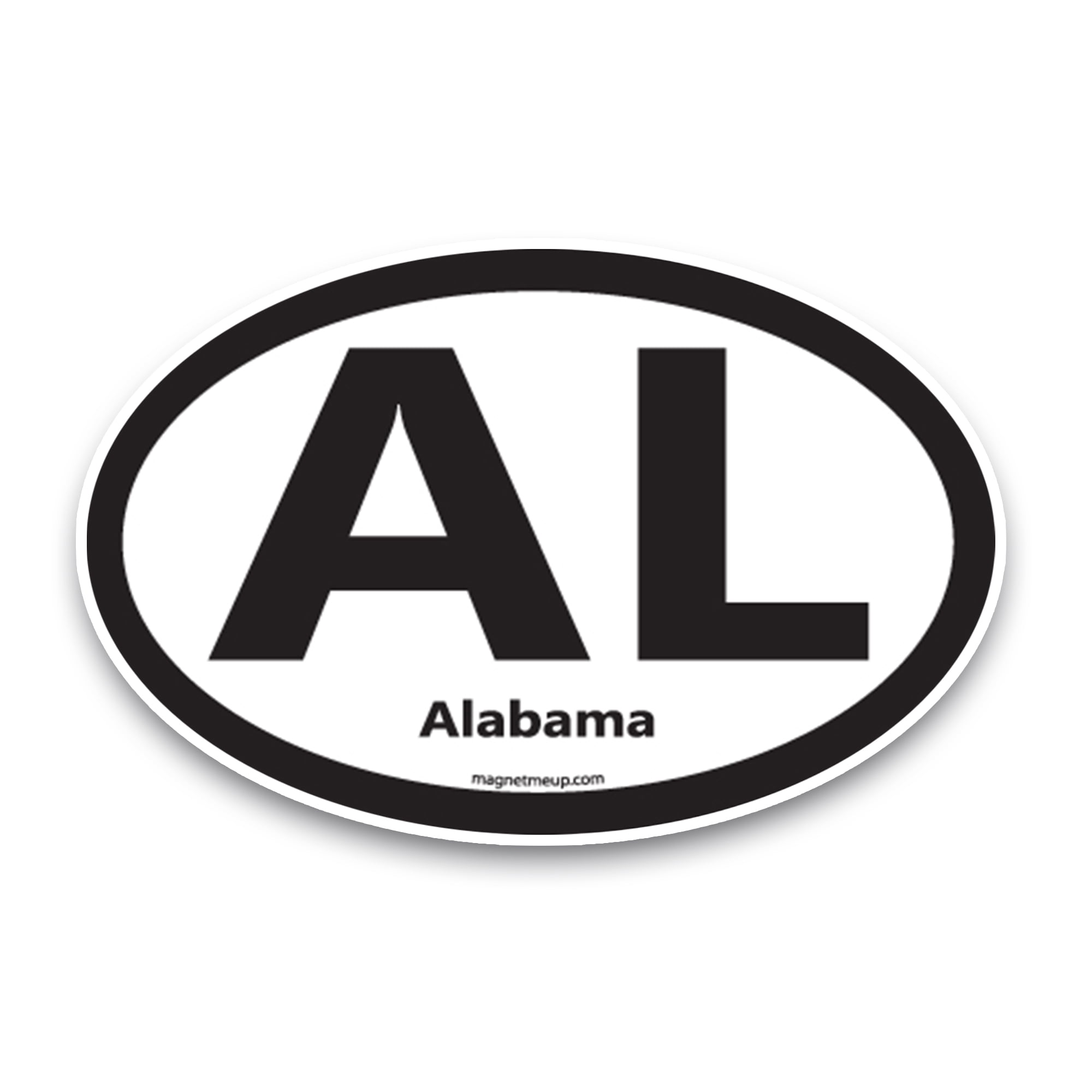 Magnet Me Up AL Alabama US State Oval Magnet Decal, 4x6 In, Vinyl ...