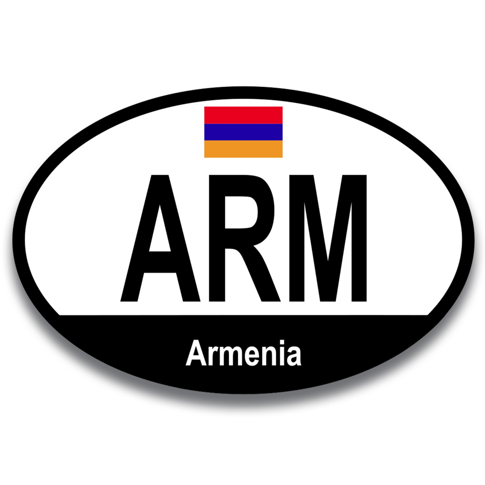 Magnet Me Up Armenia Armenian Euro Oval Magnet Decal, 4x6 In, for Car ...