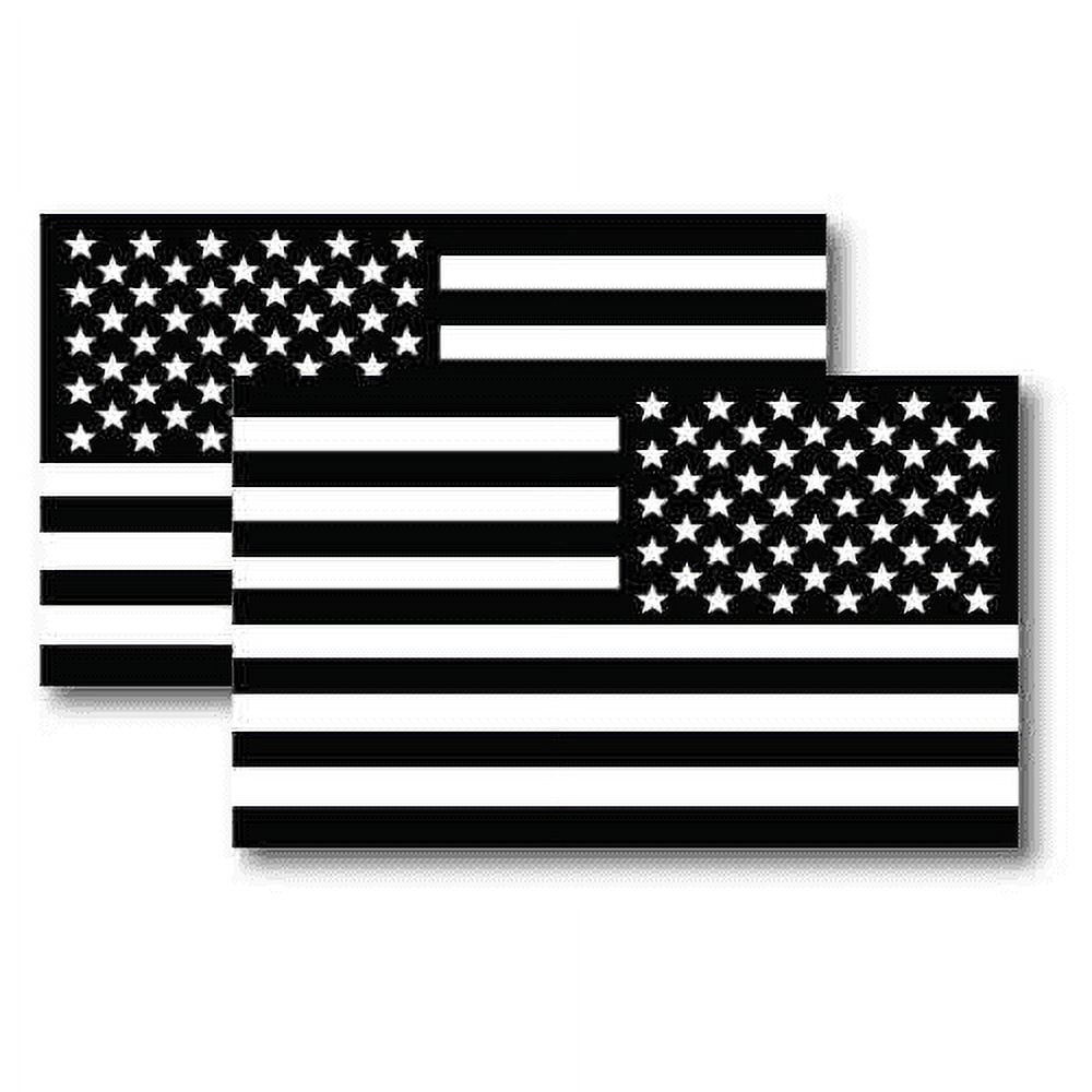 Magnet Me Up Black and White American and Reversed Flag Vinyl Magnet ...