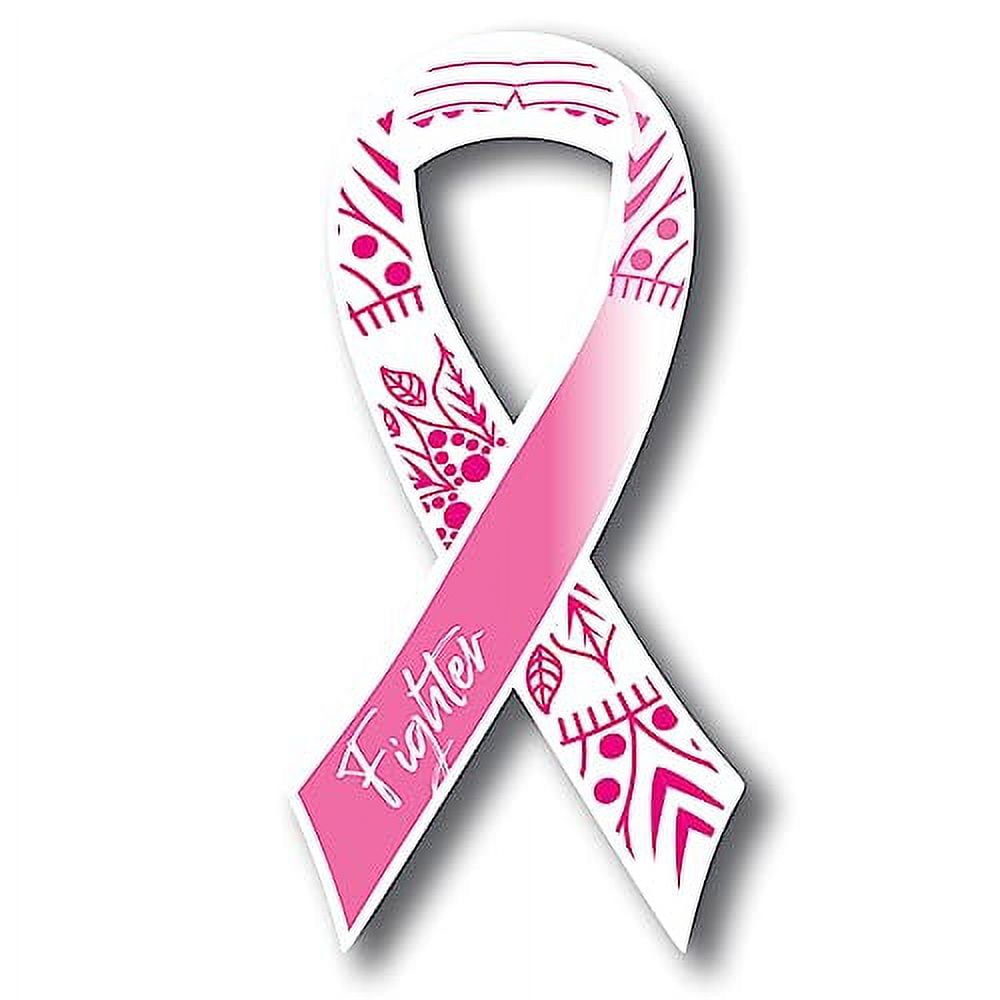 Magnet Me Up Breast Cancer Awareness Pink Mandala Fighter Ribbon Magnet ...