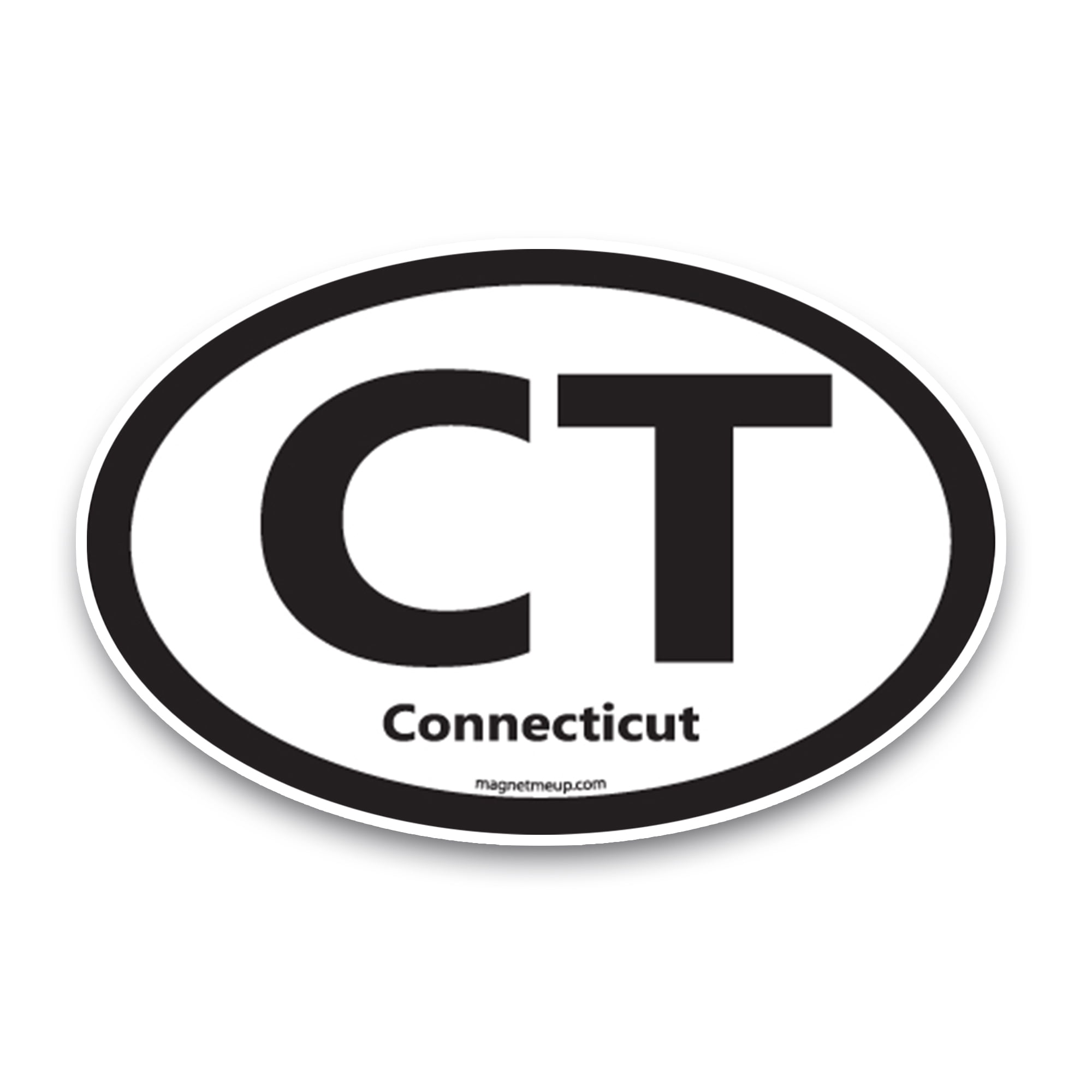 Magnet Me Up CT Connecticut US State Oval Magnet Decal, 4x6 In, Vinyl ...
