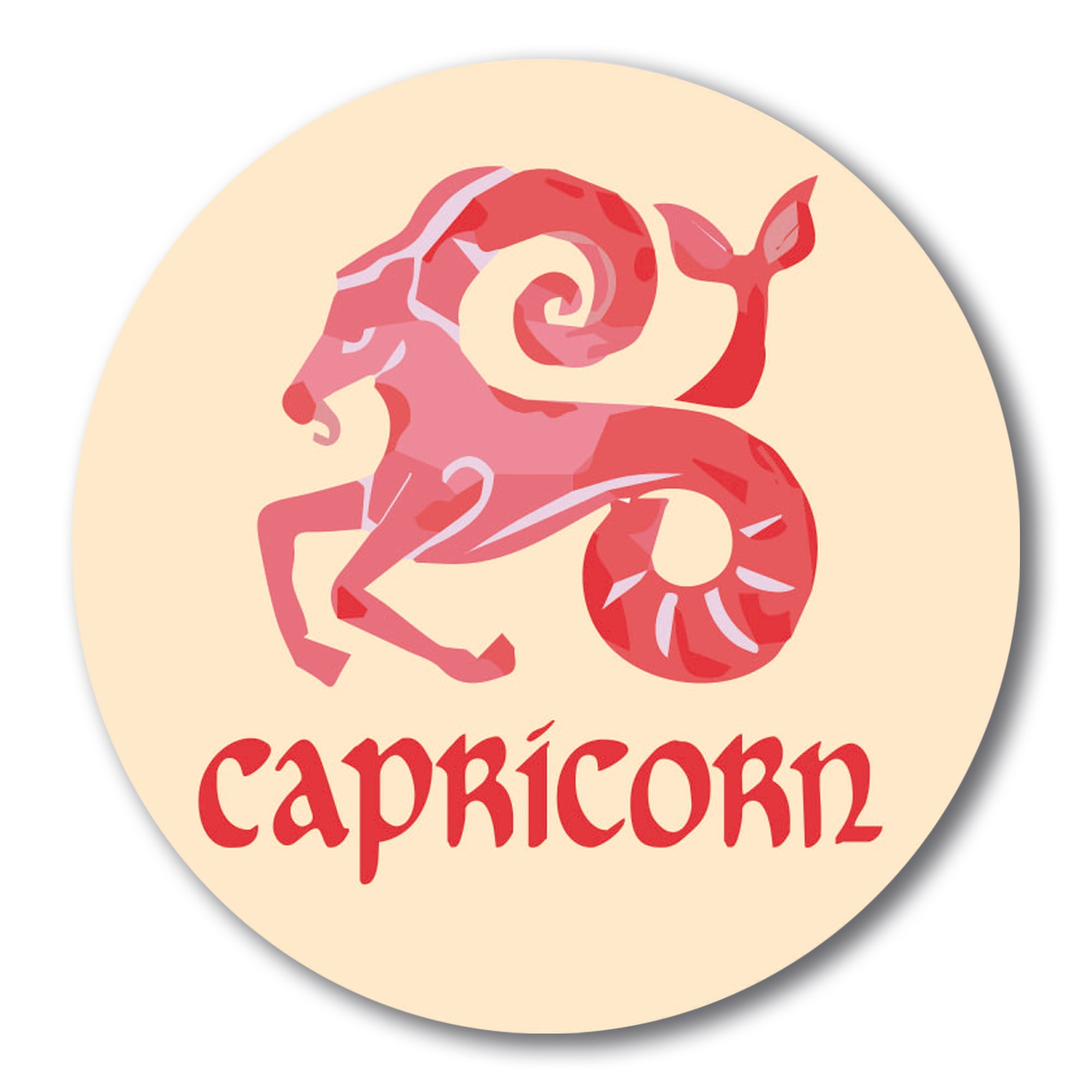 Magnet Me Up Capricorn Zodiac Sign Magnet Decal, 5 Inch Round, Vinyl ...
