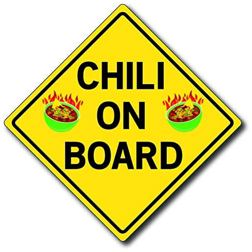 Magnet Me Up Chili On Board Magnet Decal, 5x5 Inches, Vinyl Automotive ...