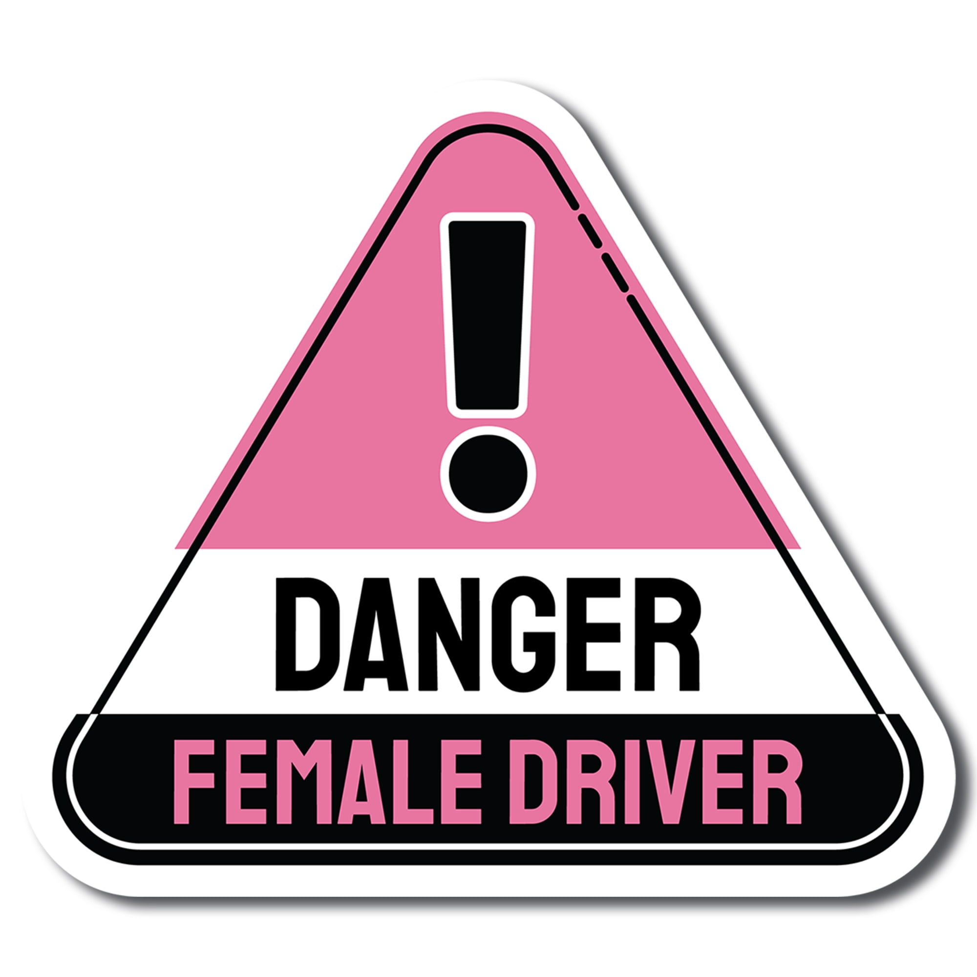 Magnet Me Up Danger Female Driver Magnet Decal, Pink and Black, Perfect ...