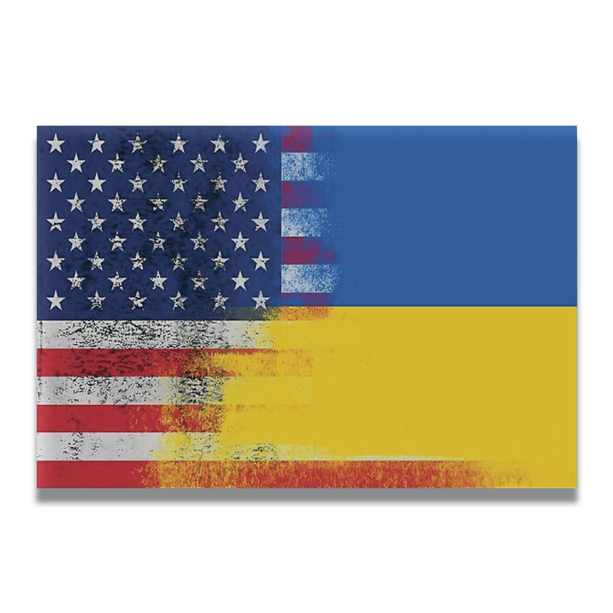 Magnet Me Up Distressed Ukraine Ukrainian American Flag Vinyl Magnet ...