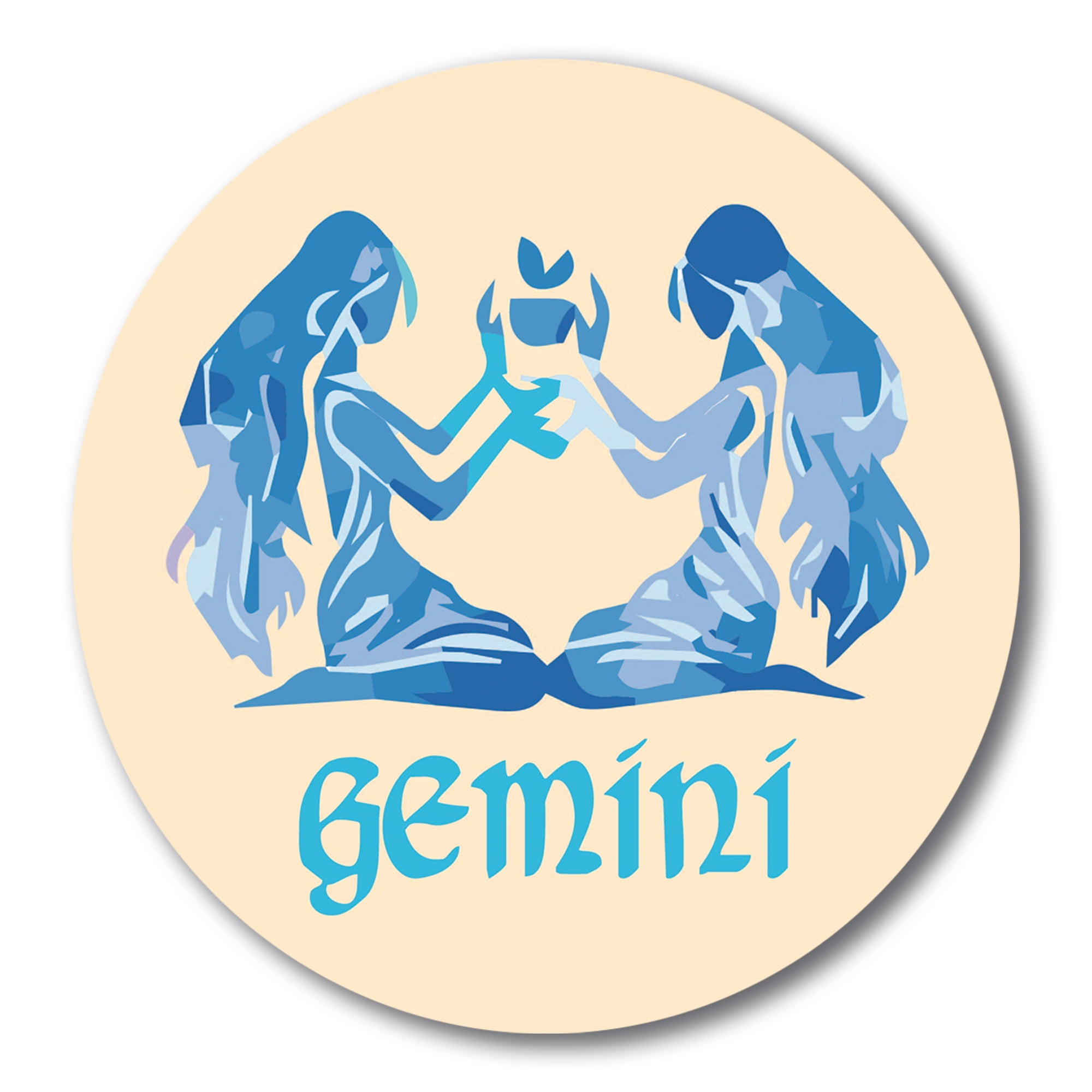 Magnet Me Up Gemini Zodiac Sign Magnet Decal, 5 Inch Round, Vinyl ...