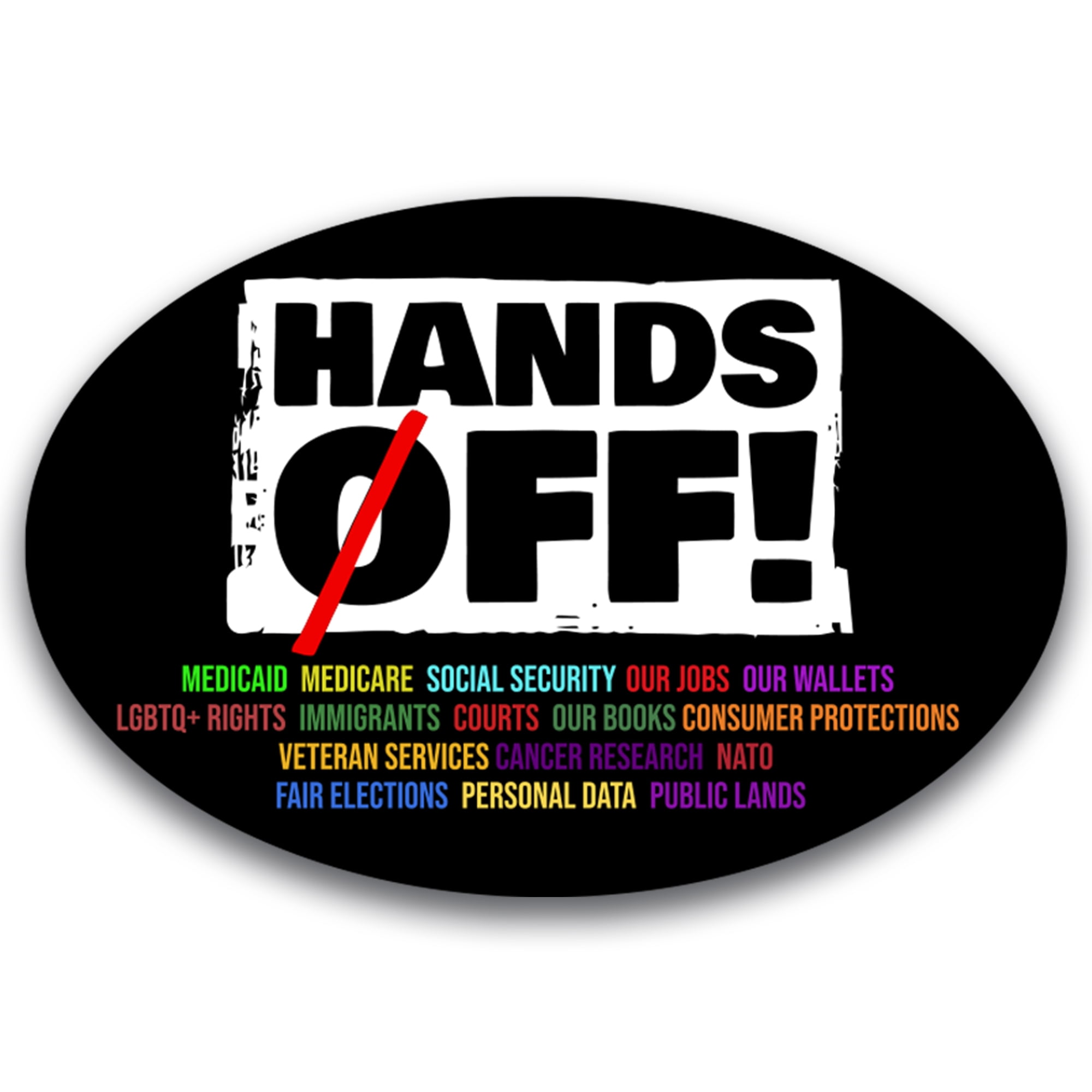 Magnet Me Up Hands Off Social Security Protest Magnet - 4x6 Inches ...